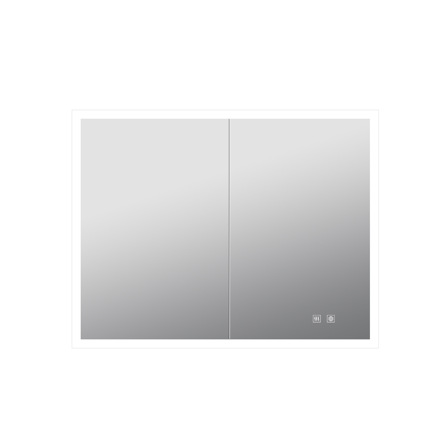 Lexora Mesa 36 in W x 28 in H Surface-Mount LED Mirror Medicine Cabinet ...