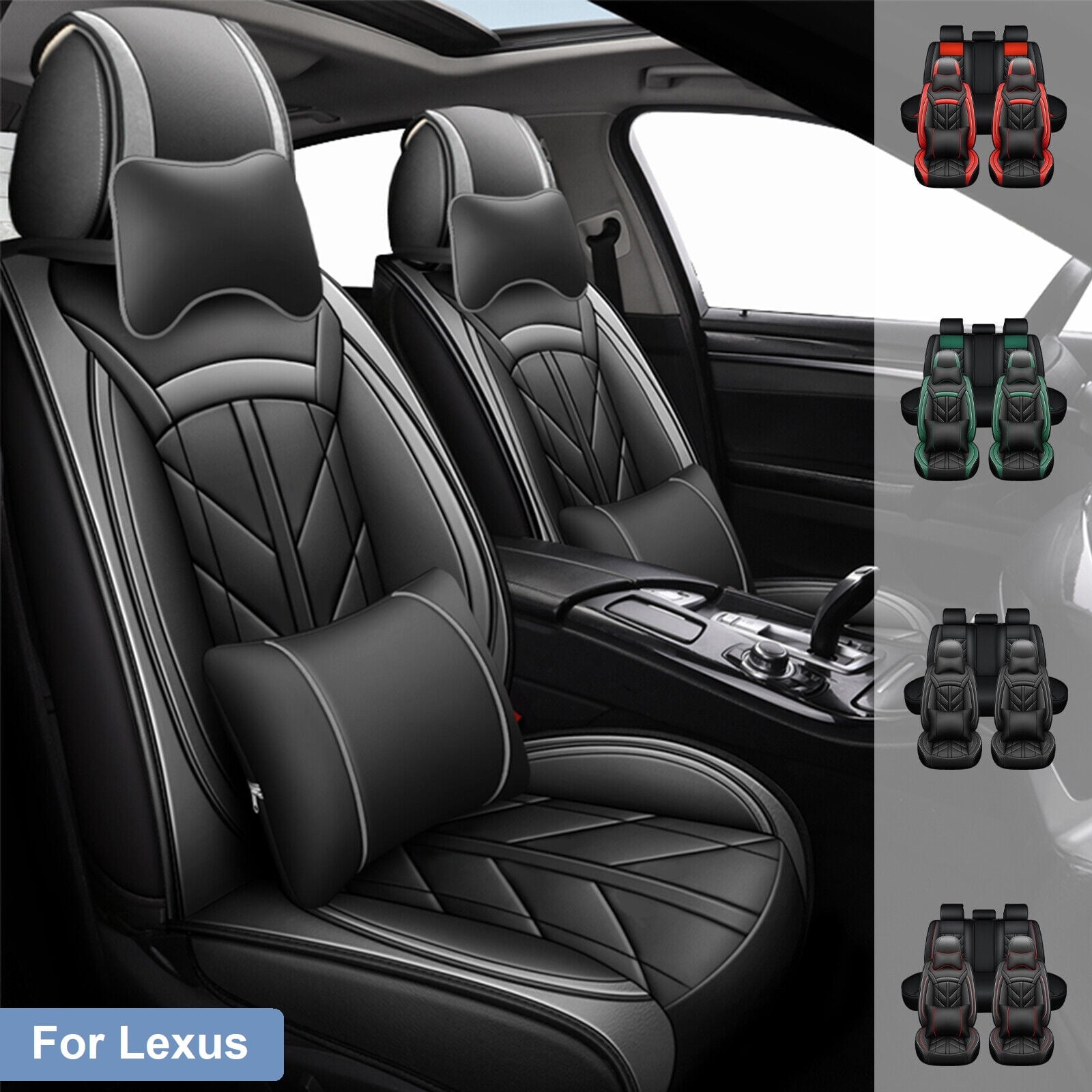 For Lexus 5 Seats Car Seat Covers, Durable Leather Auto Cushion ...