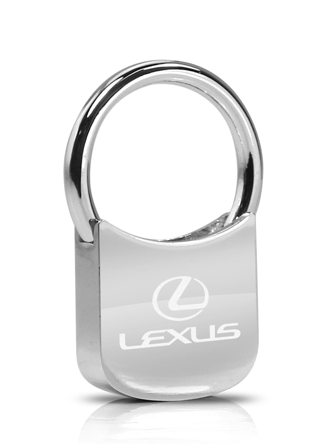 Lexus Chrome Plated Metal Ring Car Key Chain with Pull Mechanism ...