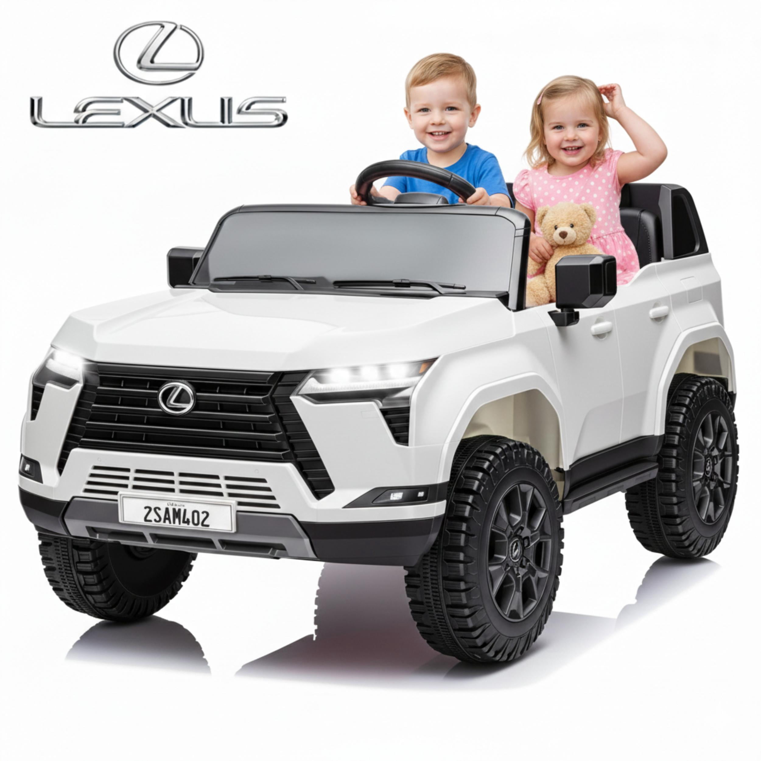 Lexus GX550 24V Kids Ride On Car, 2 Seater Electric Toy Car with Parent ...