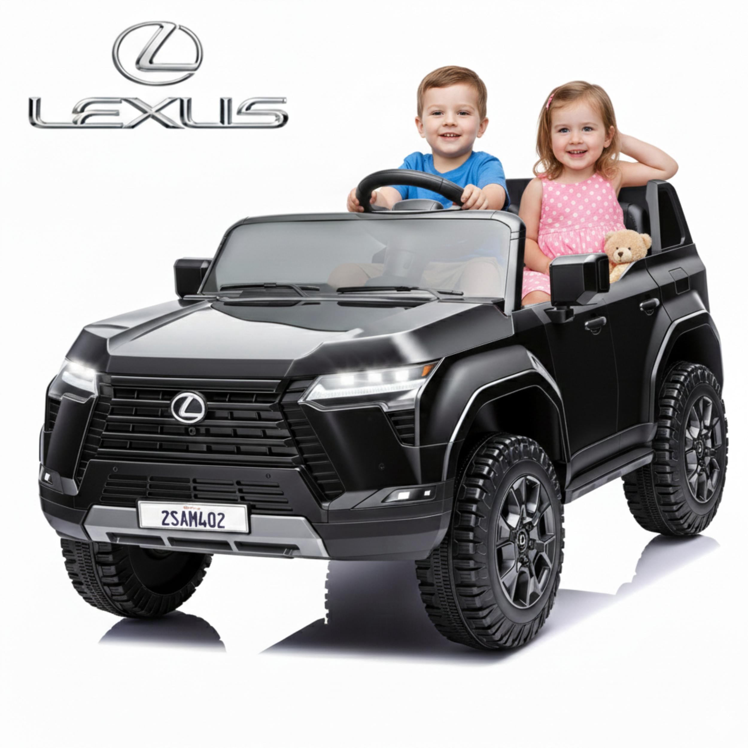 Lexus GX550 24V Kids Ride-On Car, 2-Seater Electric Toy Car with Parent ...