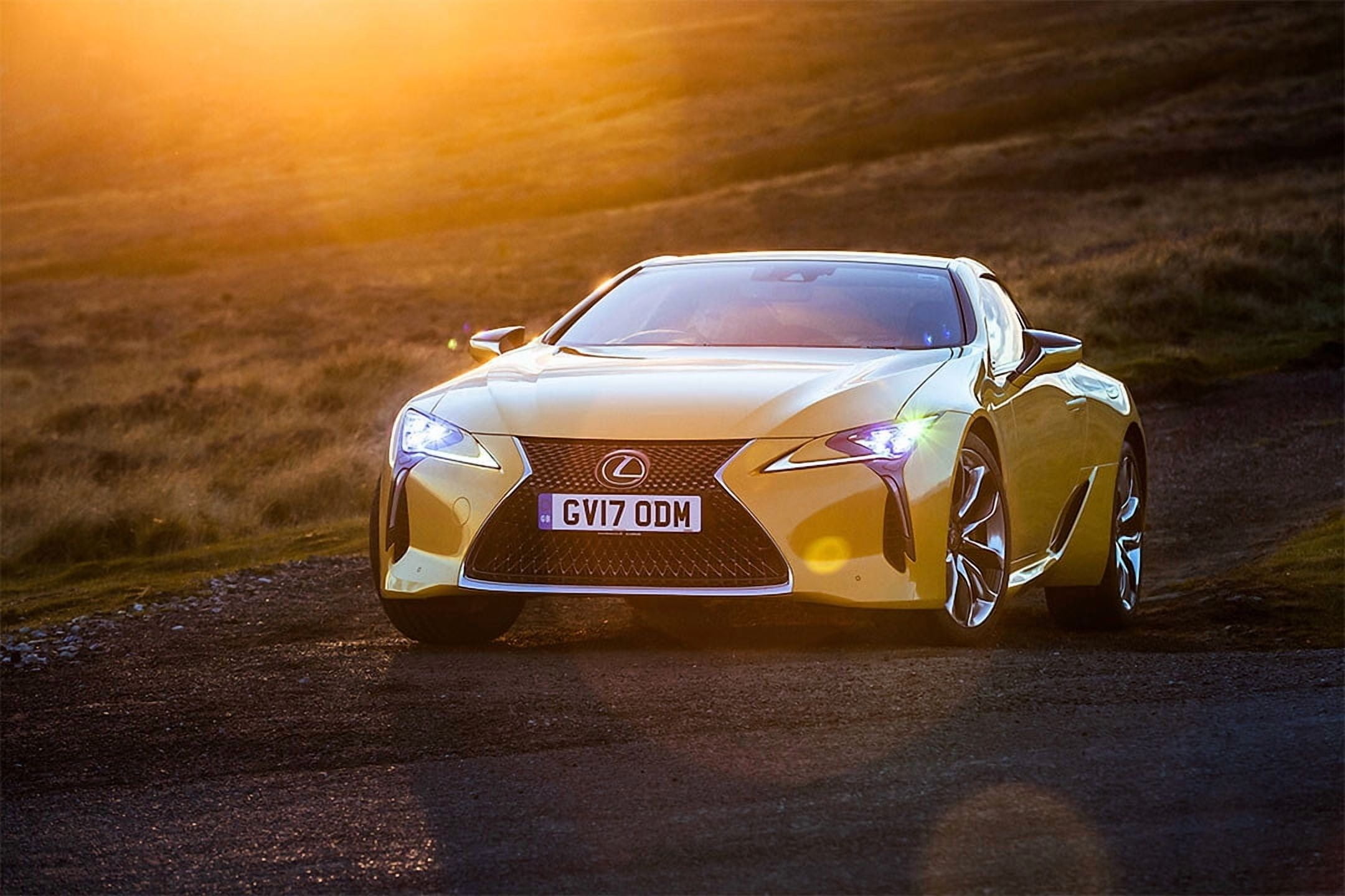 Lexus LC 500h Japanese Sport Car Front View Wall Indoor - 12x18 Inch ...