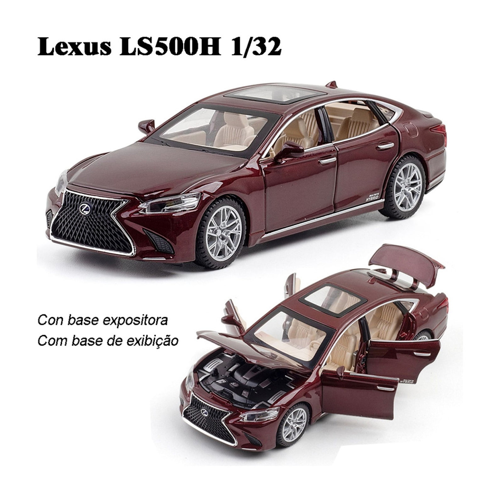 Lexus Ls500h Miniature Metal Car With Lights And Sound 1/32 - Walmart.com