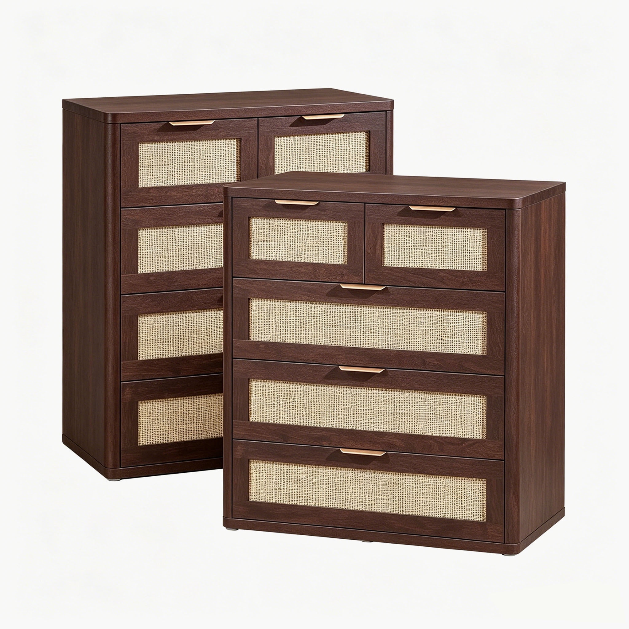 Leyaoyao 5 Drawer Dresser for Bedroom Set 2, Boho Wood Storage Cabinet ...