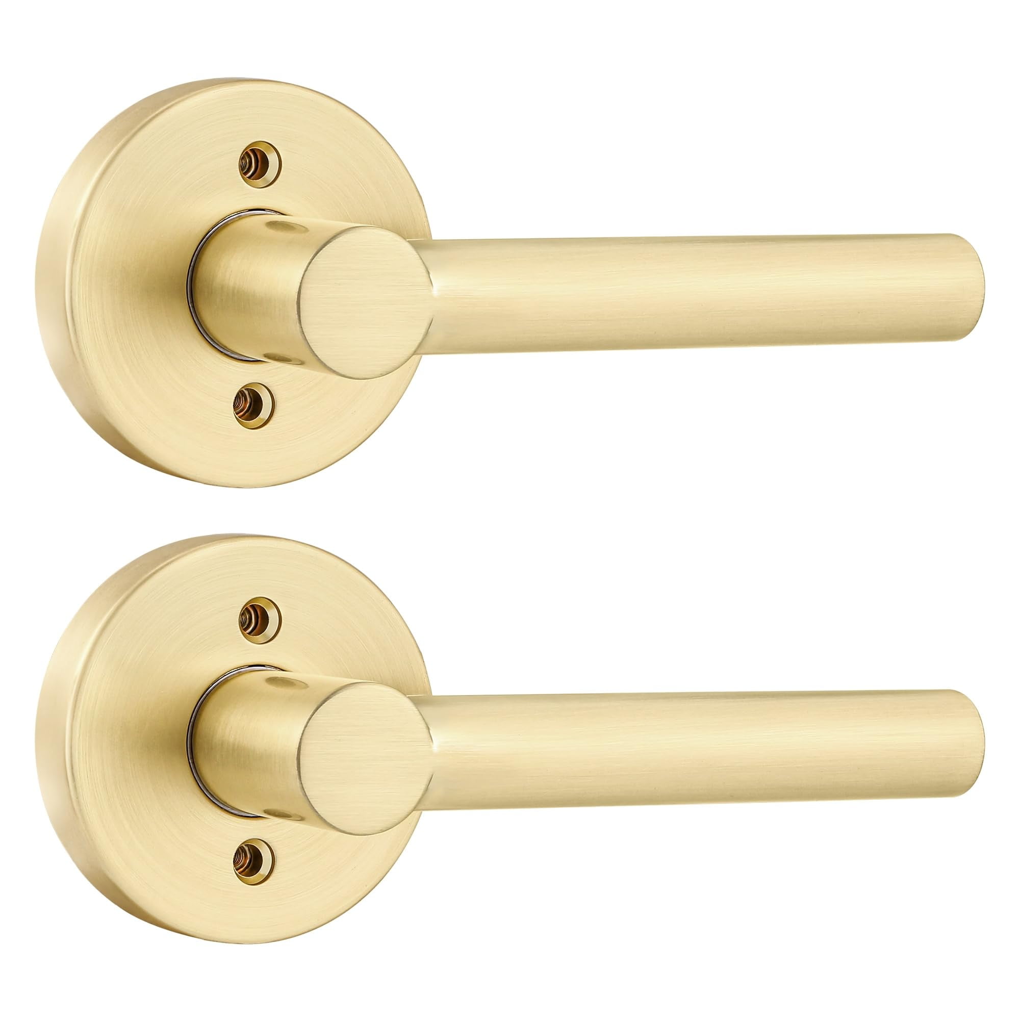 Door Handle Leydebong 10 Pack Gold Dummy Lever Indoor Door Handles