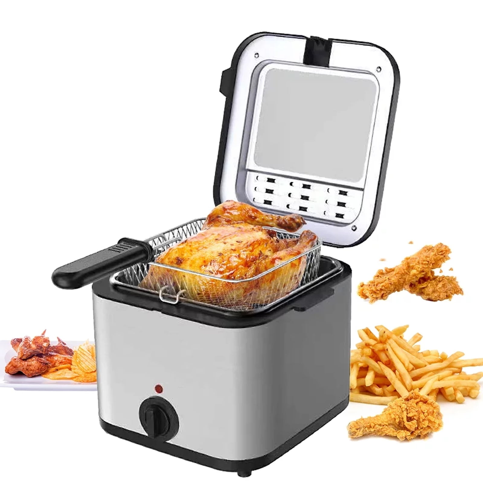 Leyeet Deep Fryer with Basket, 1000W Electric Deep Fryers for Home Use ...