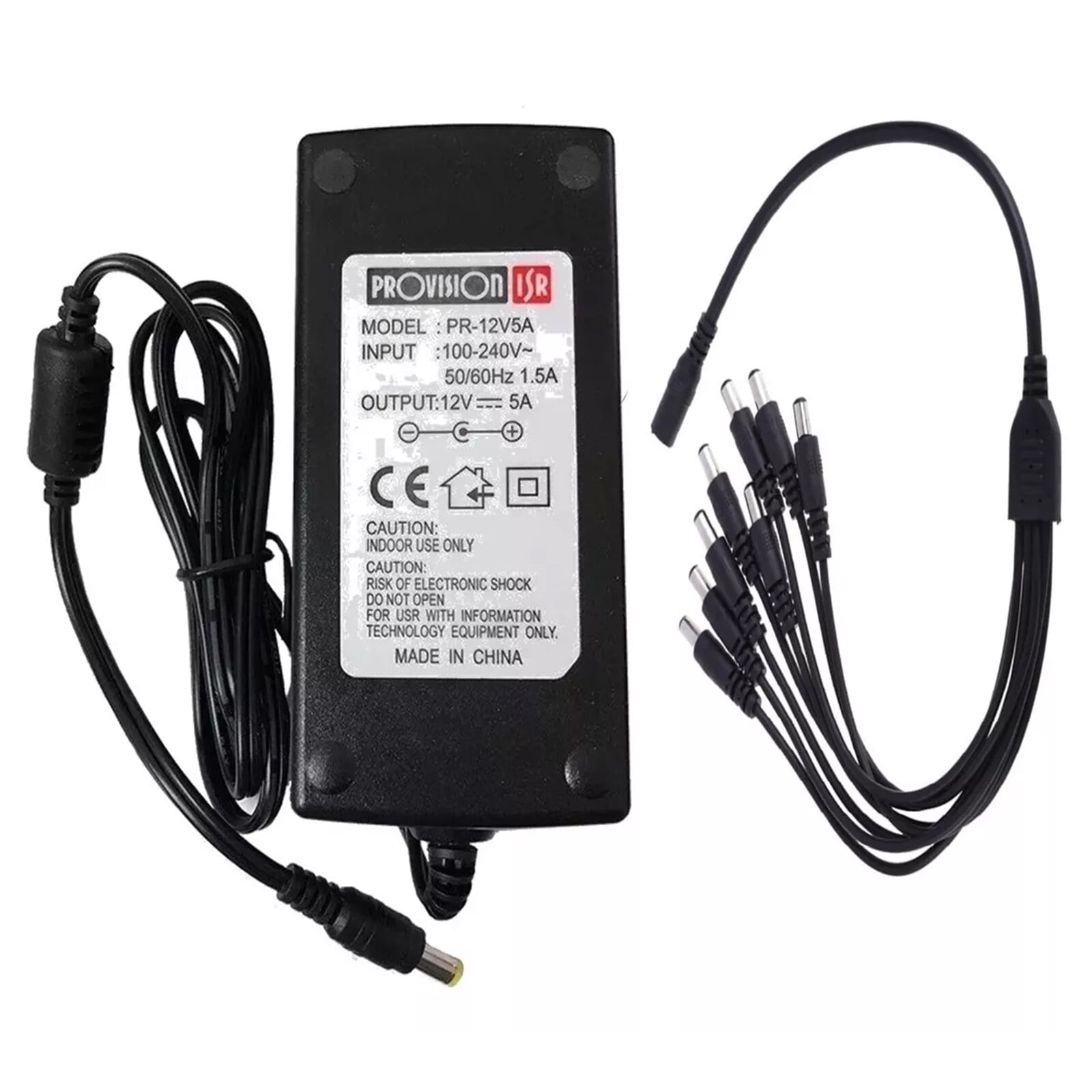 Leyeet 12V 5A Power Supply AC 100-240V to DC 12V5A 60W Switching Power ...