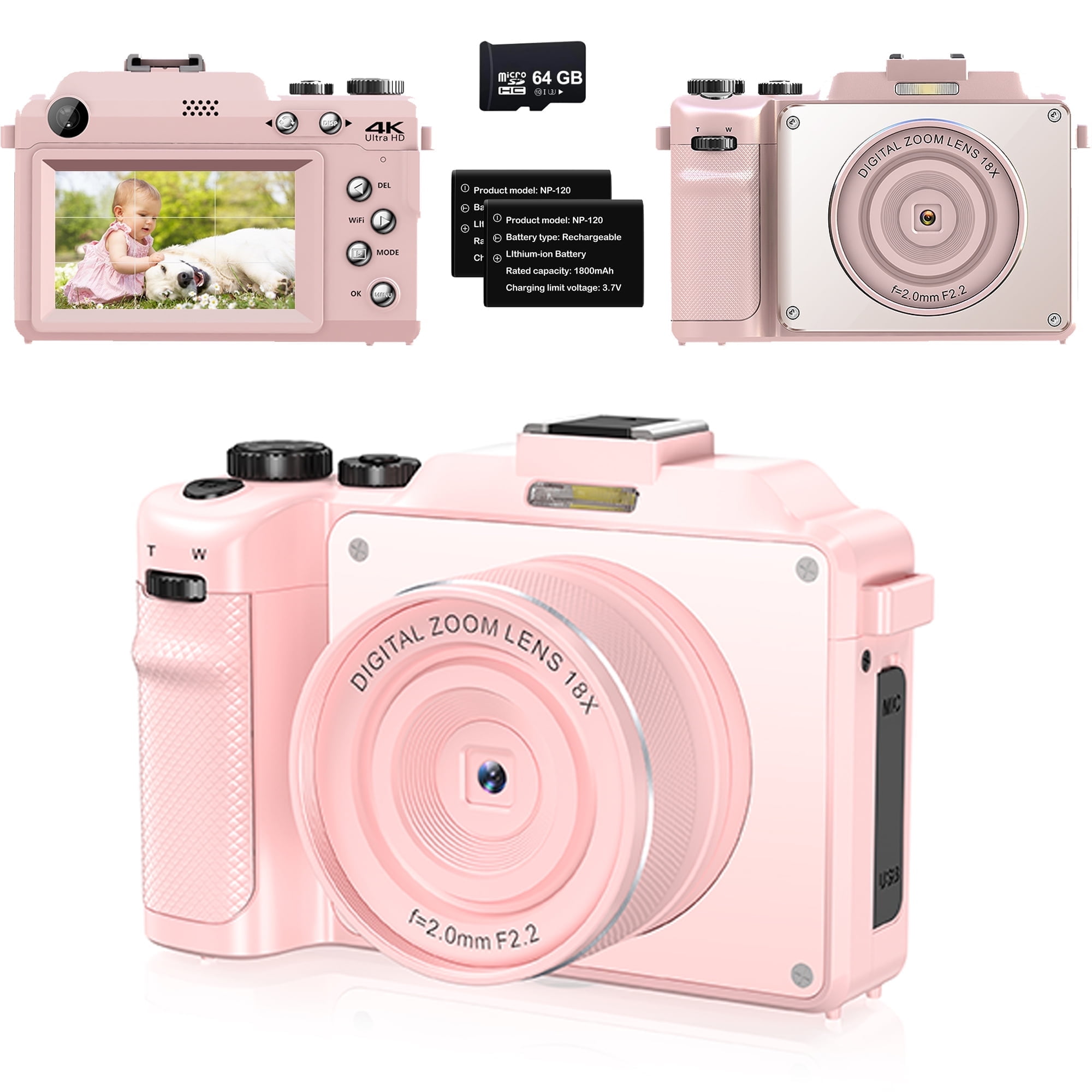 Leyeet 4K Digital Camera for Photography with Viewfinder 48MP Vlogging ...