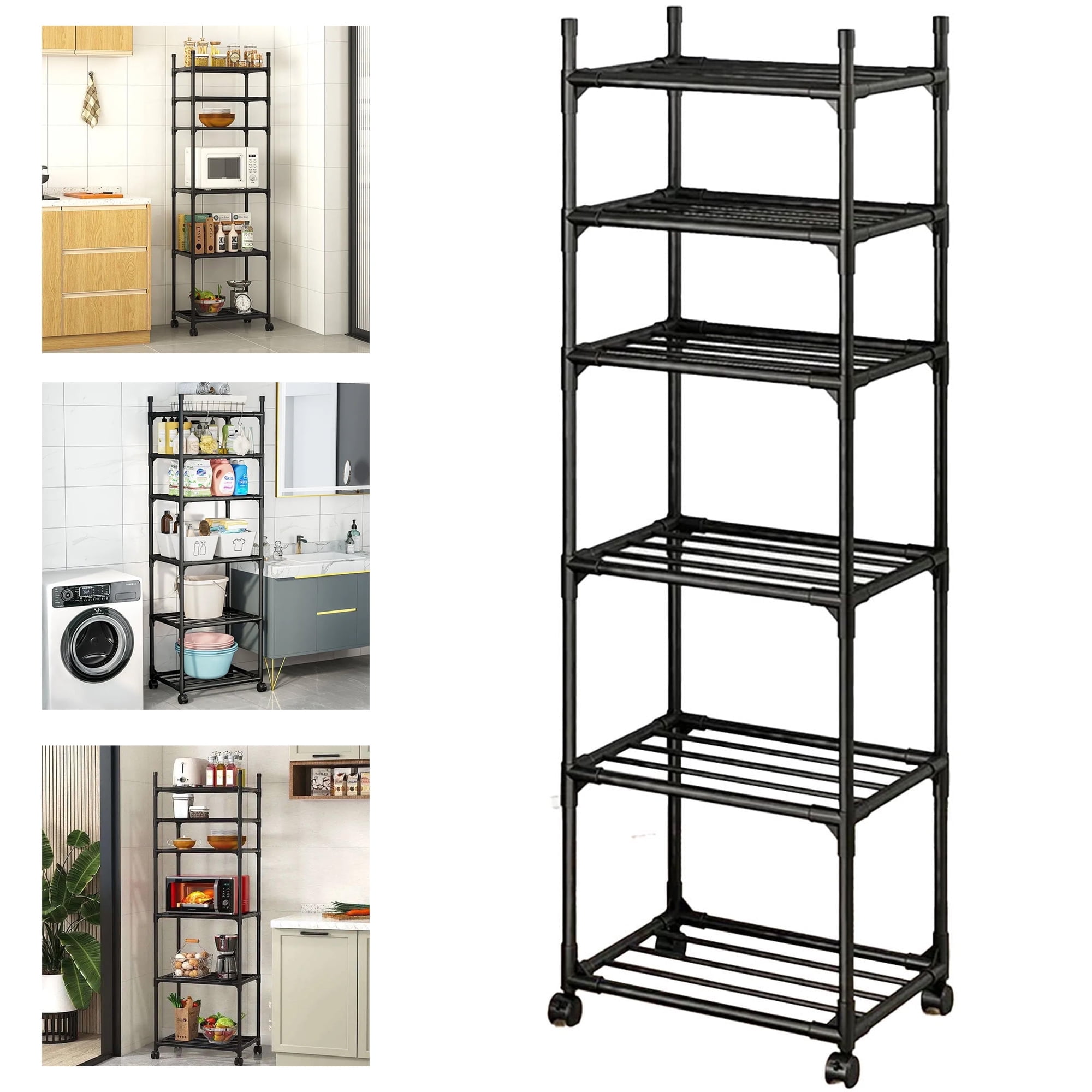 Leyeet 6 Tier Layer Storage Rack, Wire Shelving Unit Storage Shelves ...