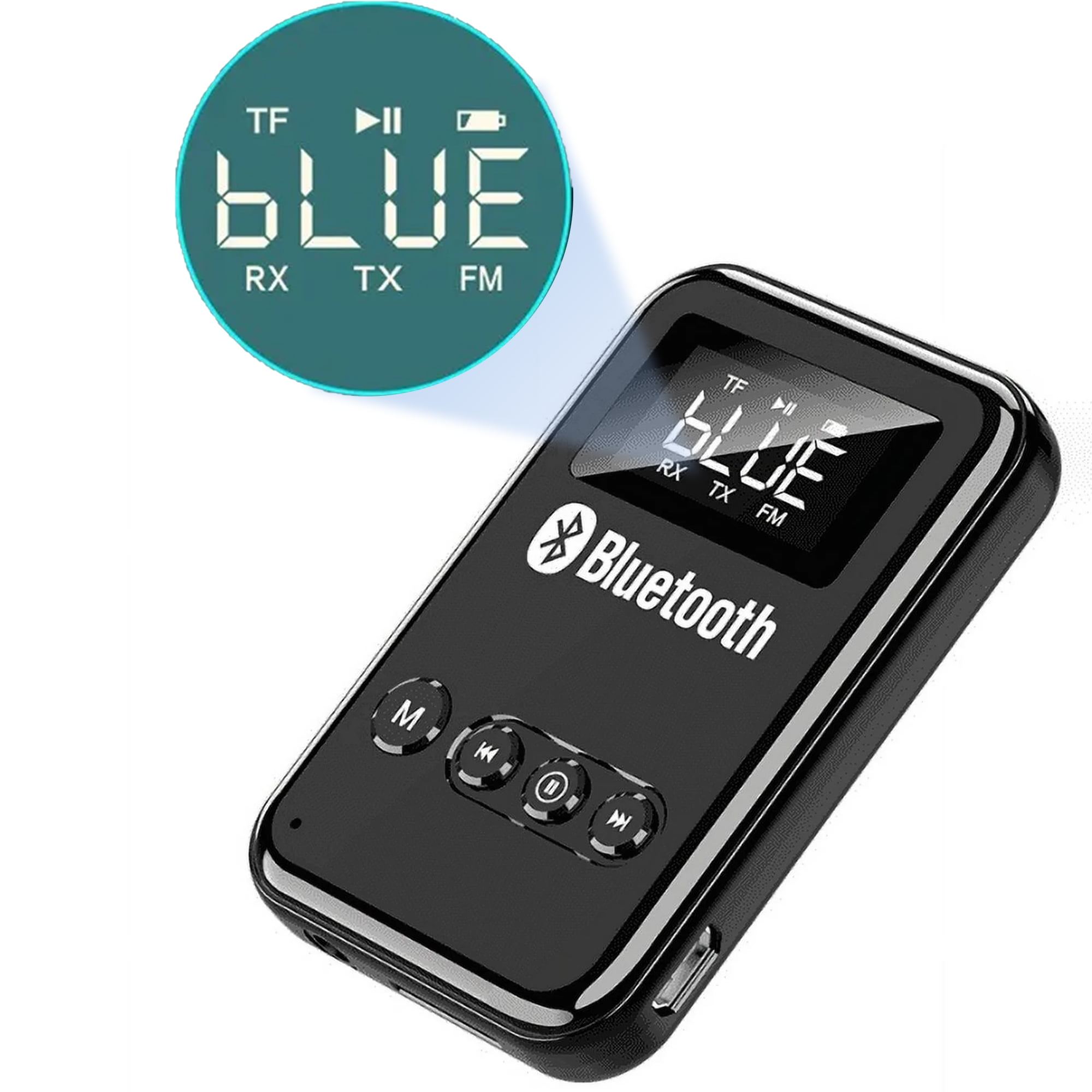 Leyeet Bluetooth Transmitter Receiver with LCD Screen, Audio V5.0 ...