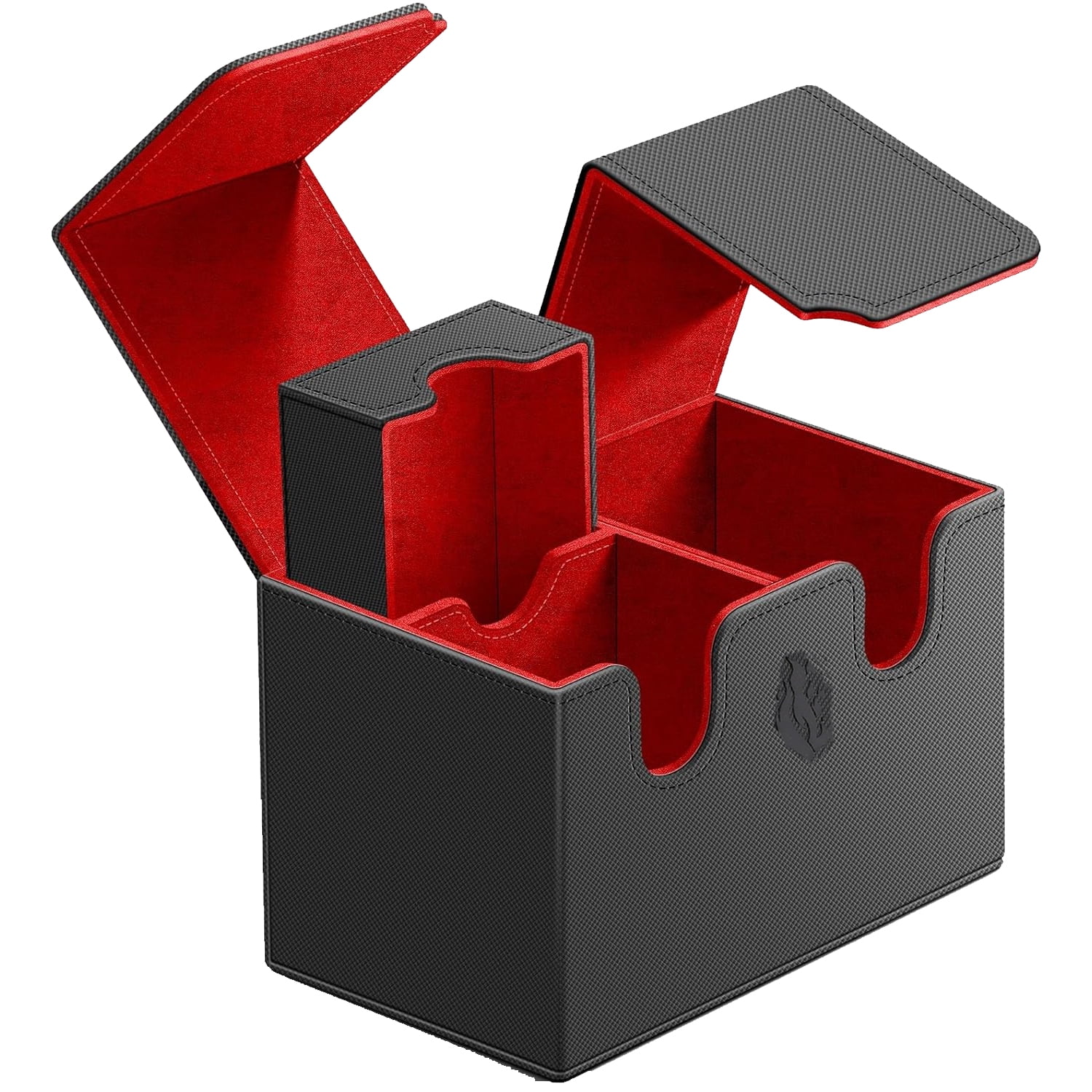 Leyeet Card Deck Case for MTG Commander Cards, Double Deck Card Box with Dice Tray Leather ...