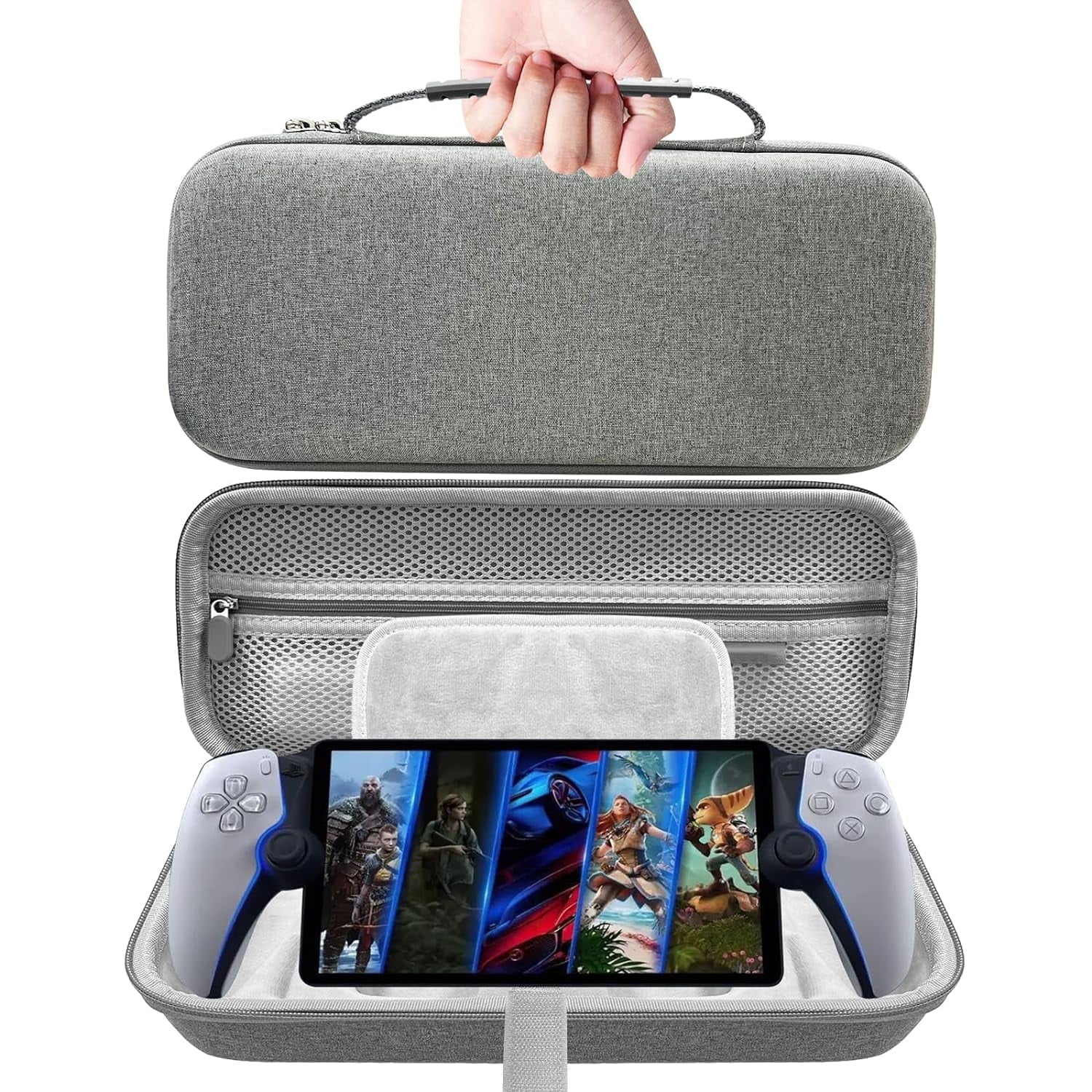Leyeet PS5 Handheld Storage Bag, EVA Hard Carrying Case with Accessory ...