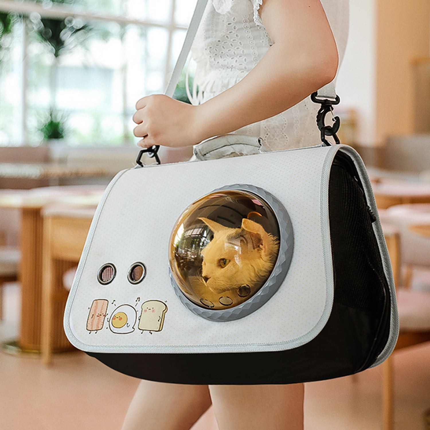 Leyeet Cat Backpack Carrier, Expandable Pet Puppy Carrier Bag, Pet ...