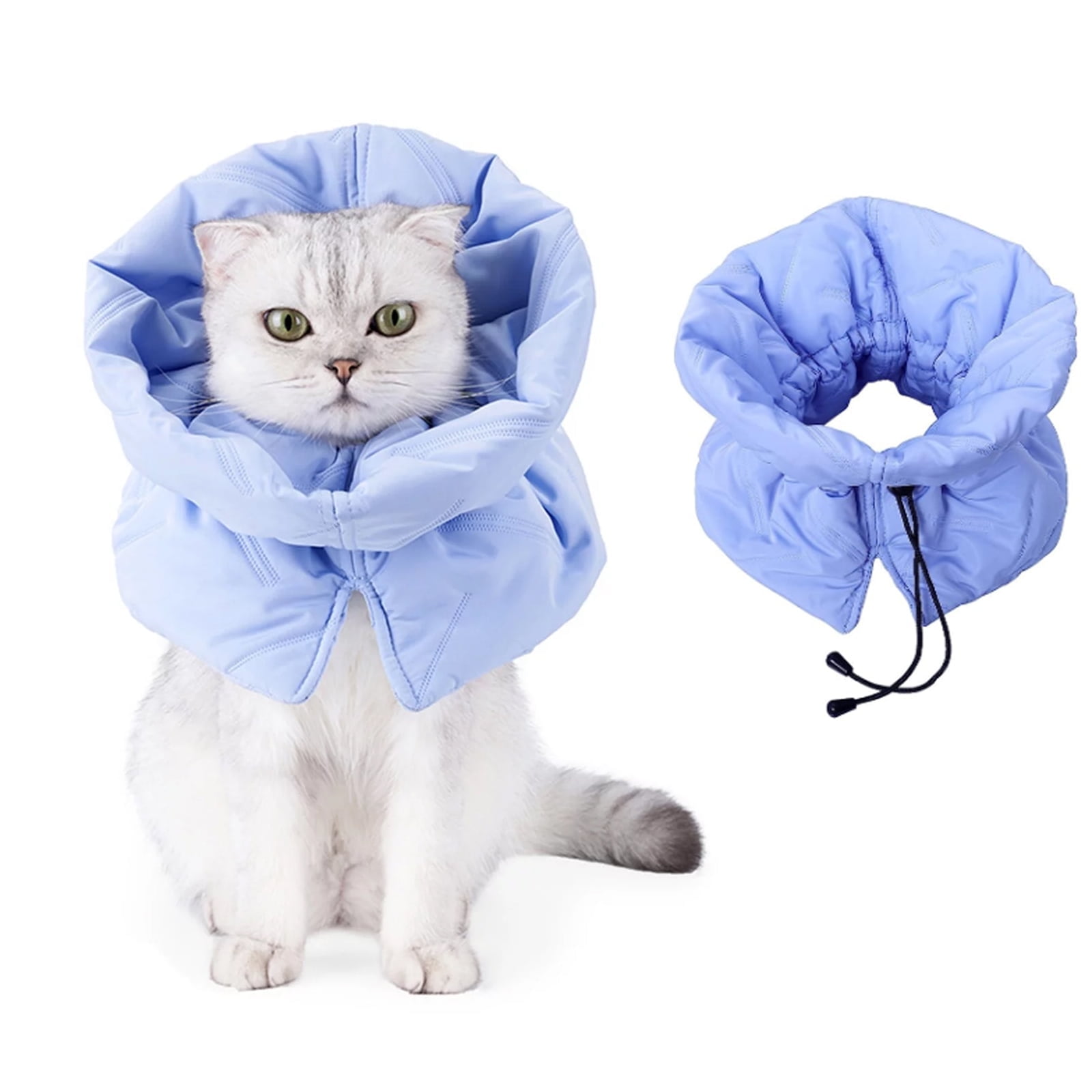 Leyeet Cat Recovery Collar, Soft Adjustable Cat Cone Alternative ...