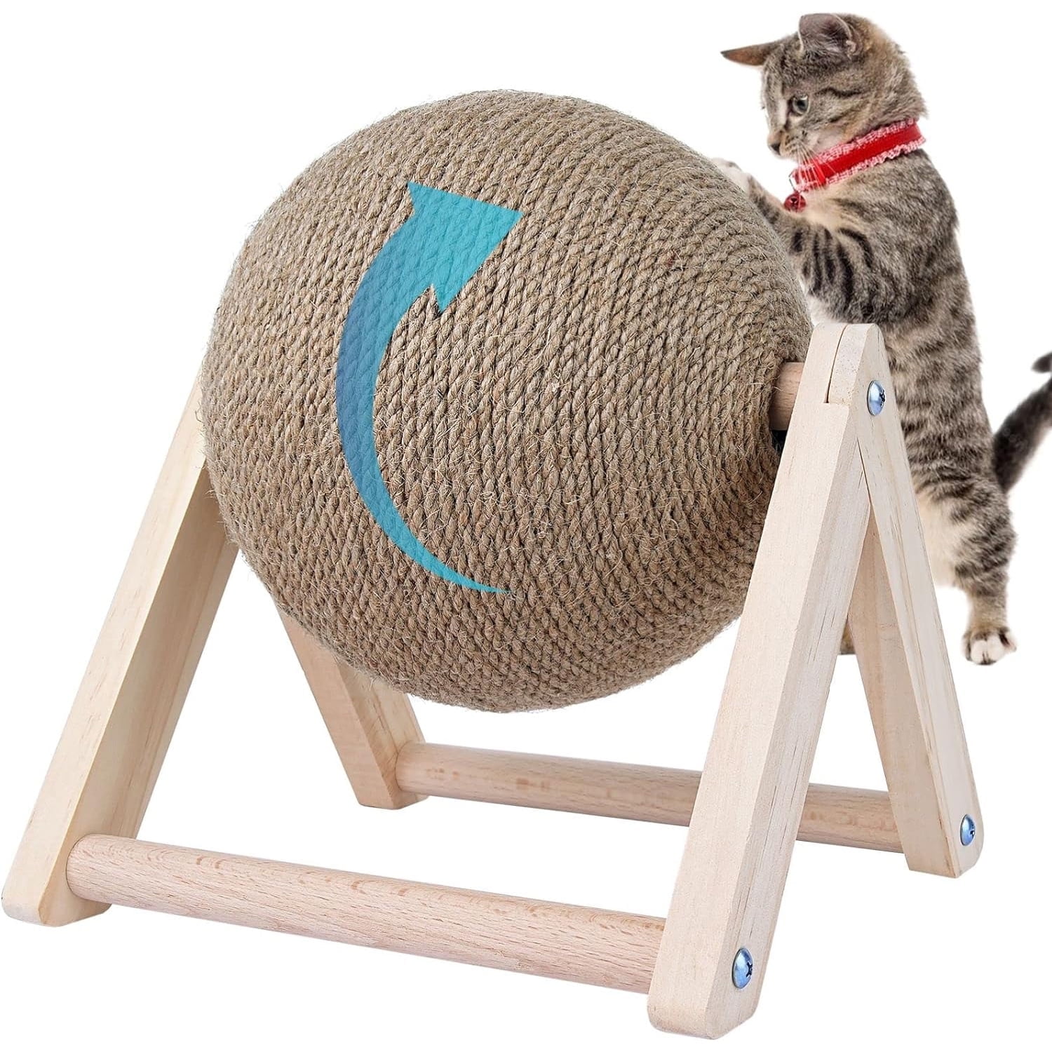 Leyeet Cat Scratcher Toy, Cat Scratching Ball Toy, Natural Sisal ...