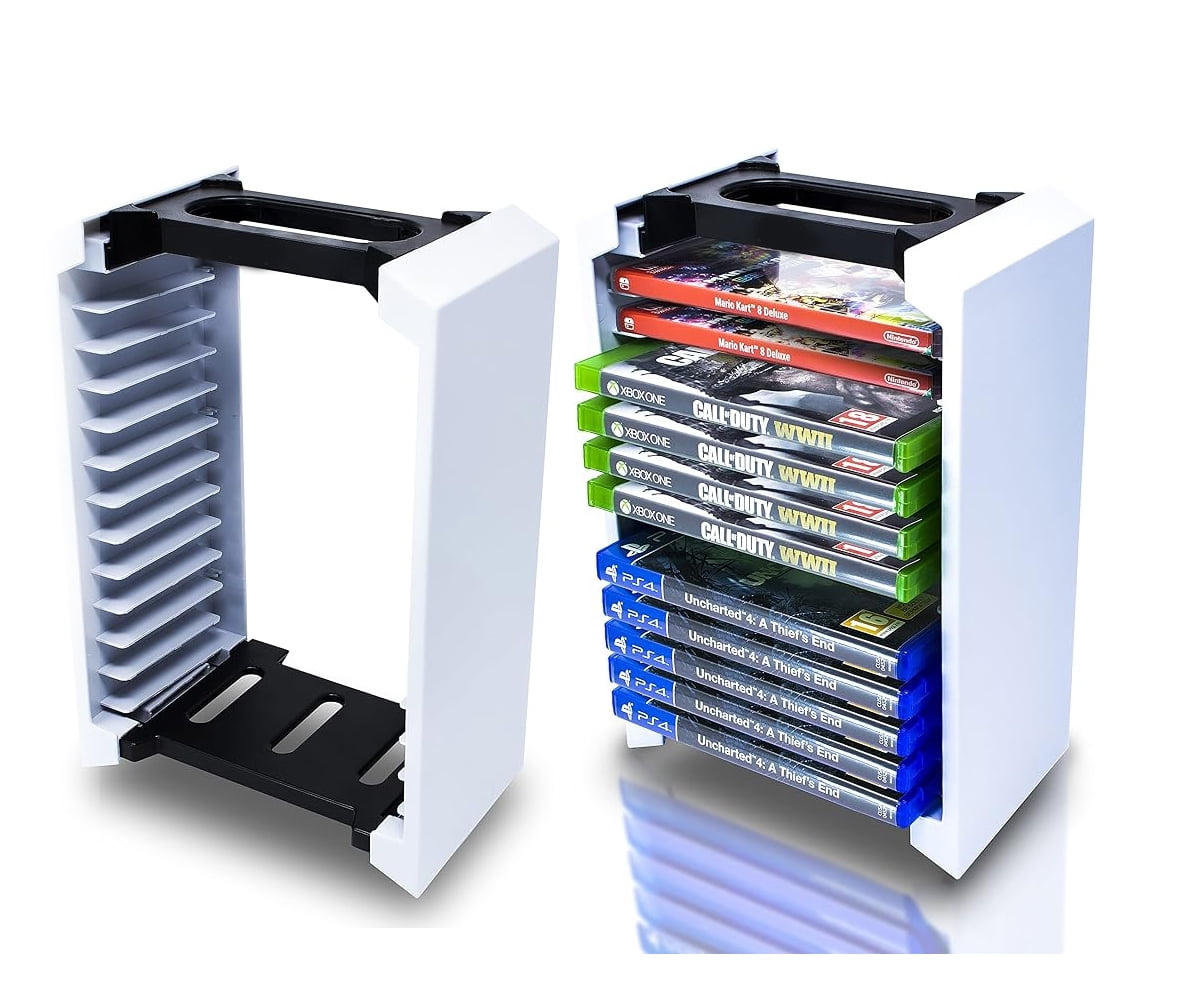 Leyeet Game Storage Tower - Holds 12 Games/Blu-Ray Discs for PS4, PS5 ...