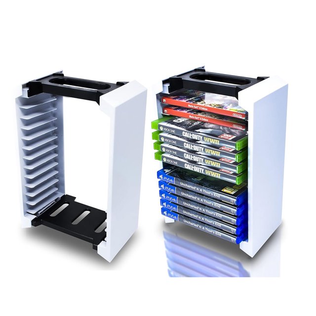Leyeet Game Storage Tower - Holds 12 Games/Blu-Ray Discs for PS4, PS5 ...