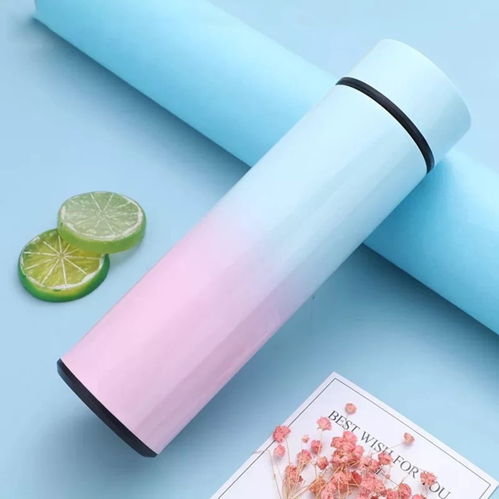 Leyeet Insulated Vacuum Water Bottle, with Lid Stainless Steel Flask Thermos for Boys and Girls ...