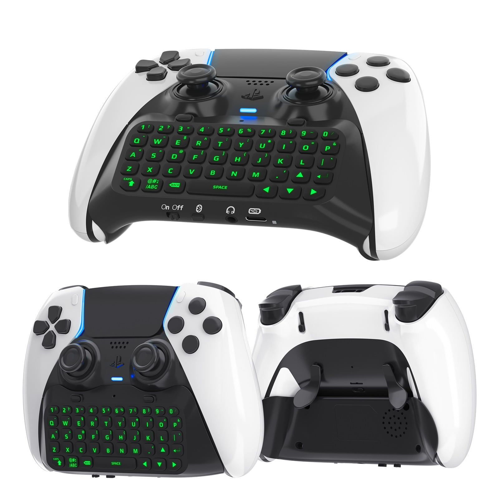 Leyeet Keyboard for PS5 Controller with Green Backlight, Bluetooth ...