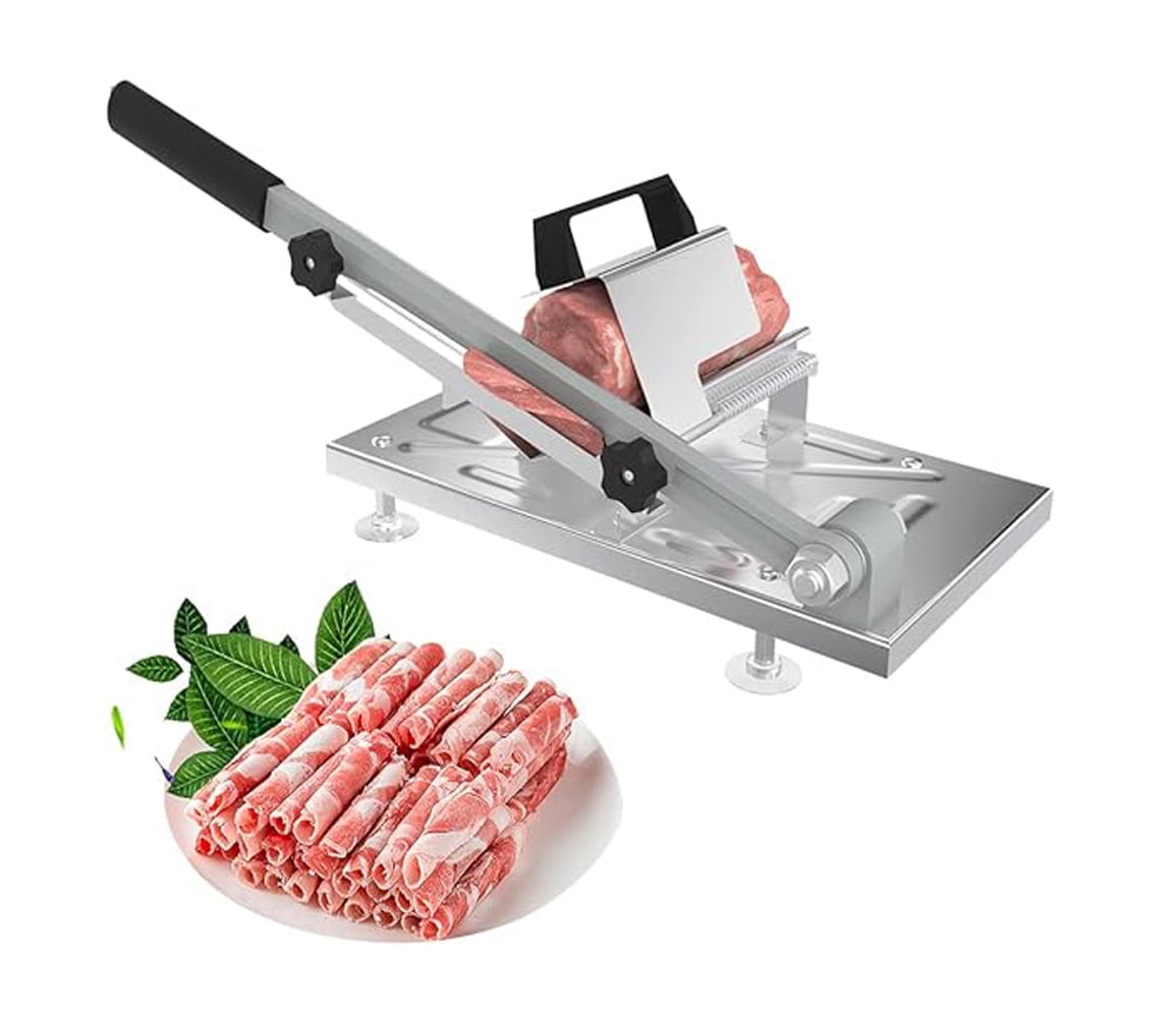 Leyeet Manual Frozen Meat Slicer, Stainless Steel Hot Pot Jerky Cutter ...