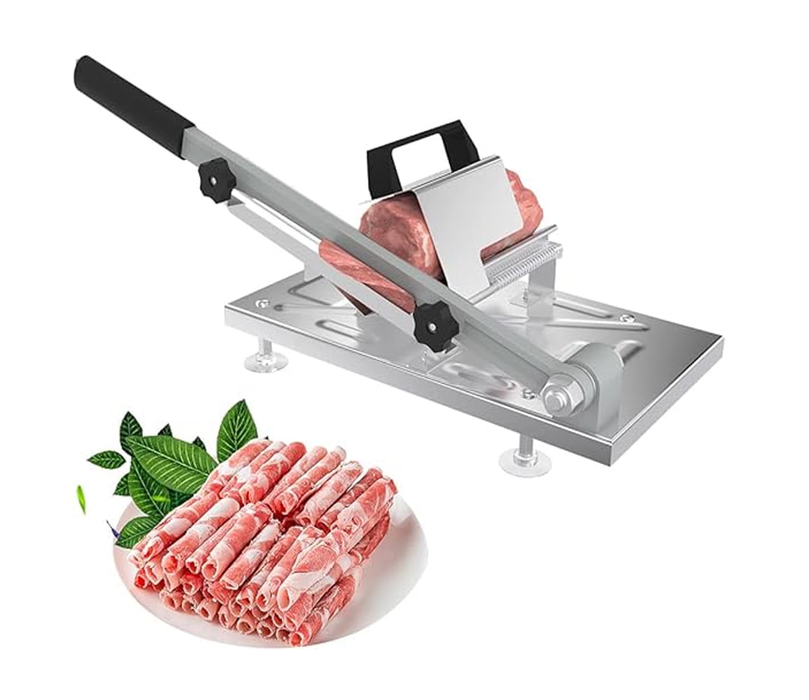 Leyeet Manual Frozen Meat Slicer, Stainless Steel Hot Pot Jerky Cutter ...