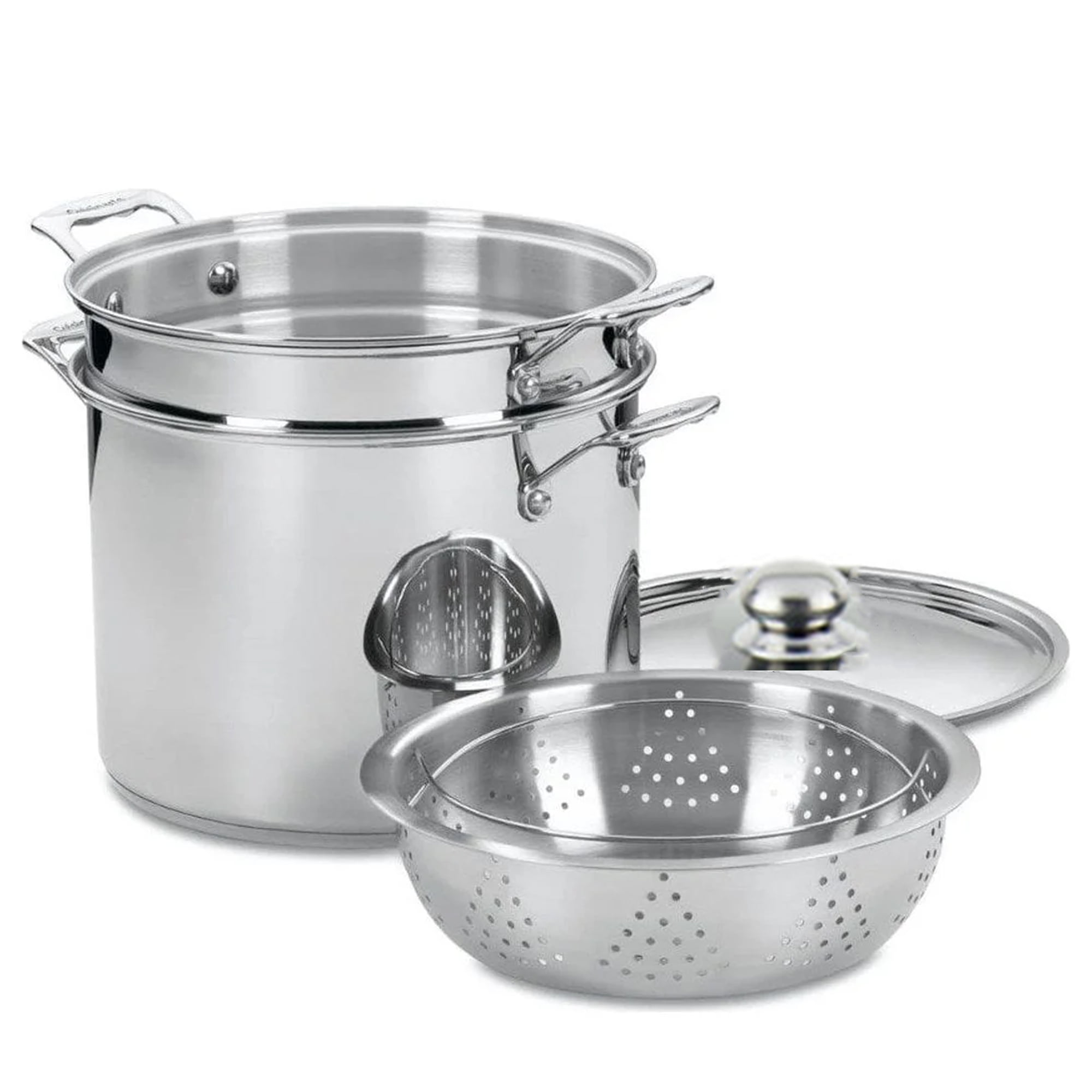 Leyeet Sangerfield Stainless Steel Cookware 12 Quart Pasta Pot Set w ...