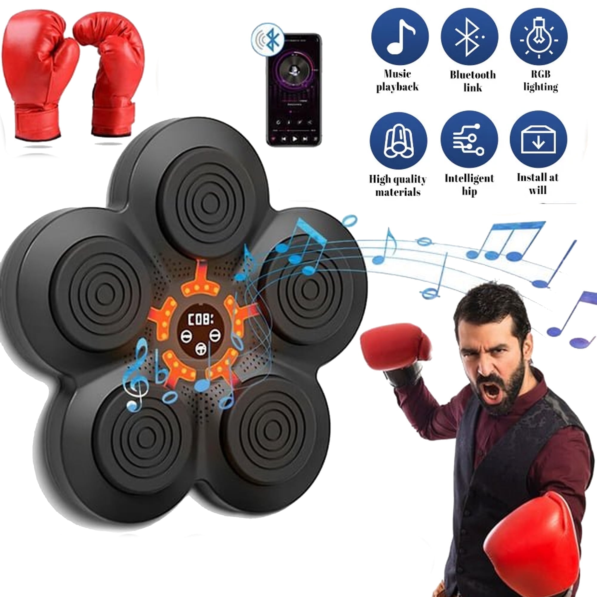 SHI LE YI Smart Electronic Music Boxing Machine, Wall Mounted Boxing ...