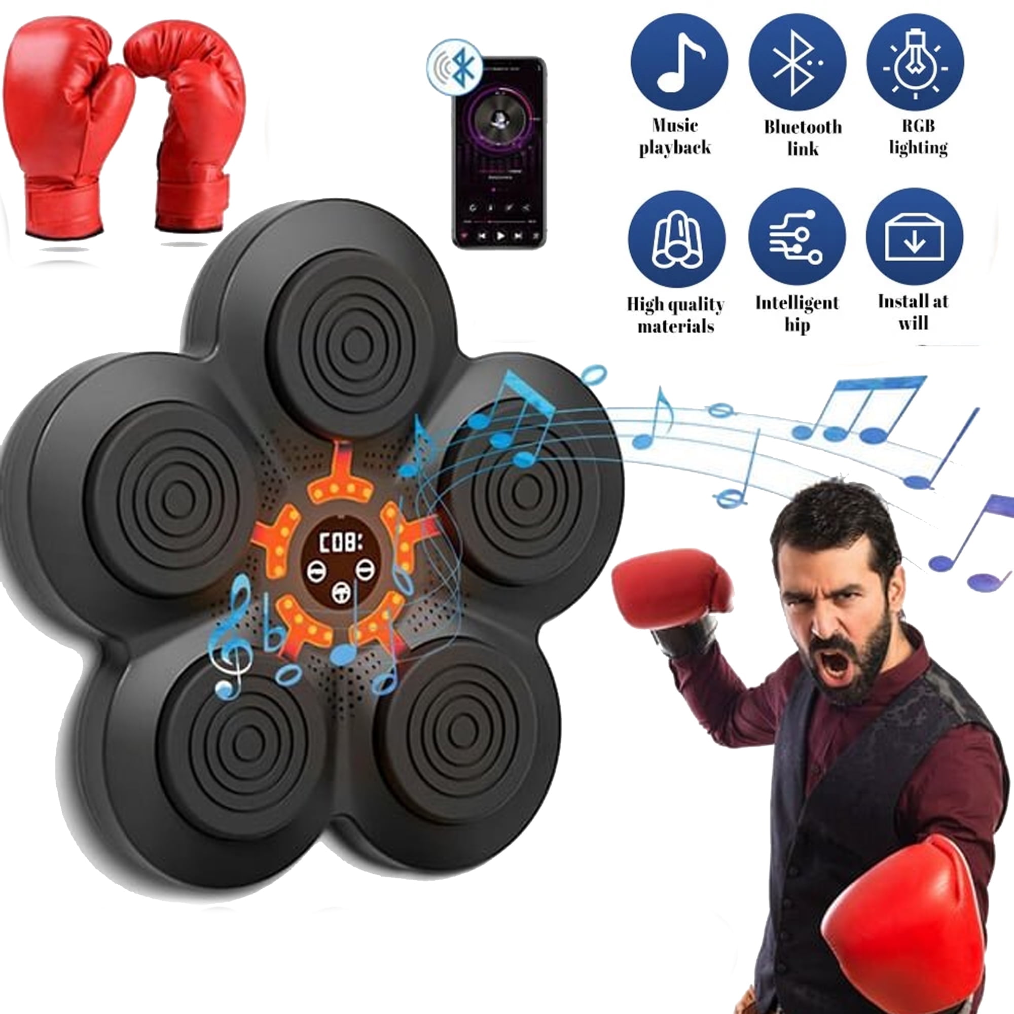 Free Shipping! Leyeet Smart Electronic Music Boxing Machine, Wall ...