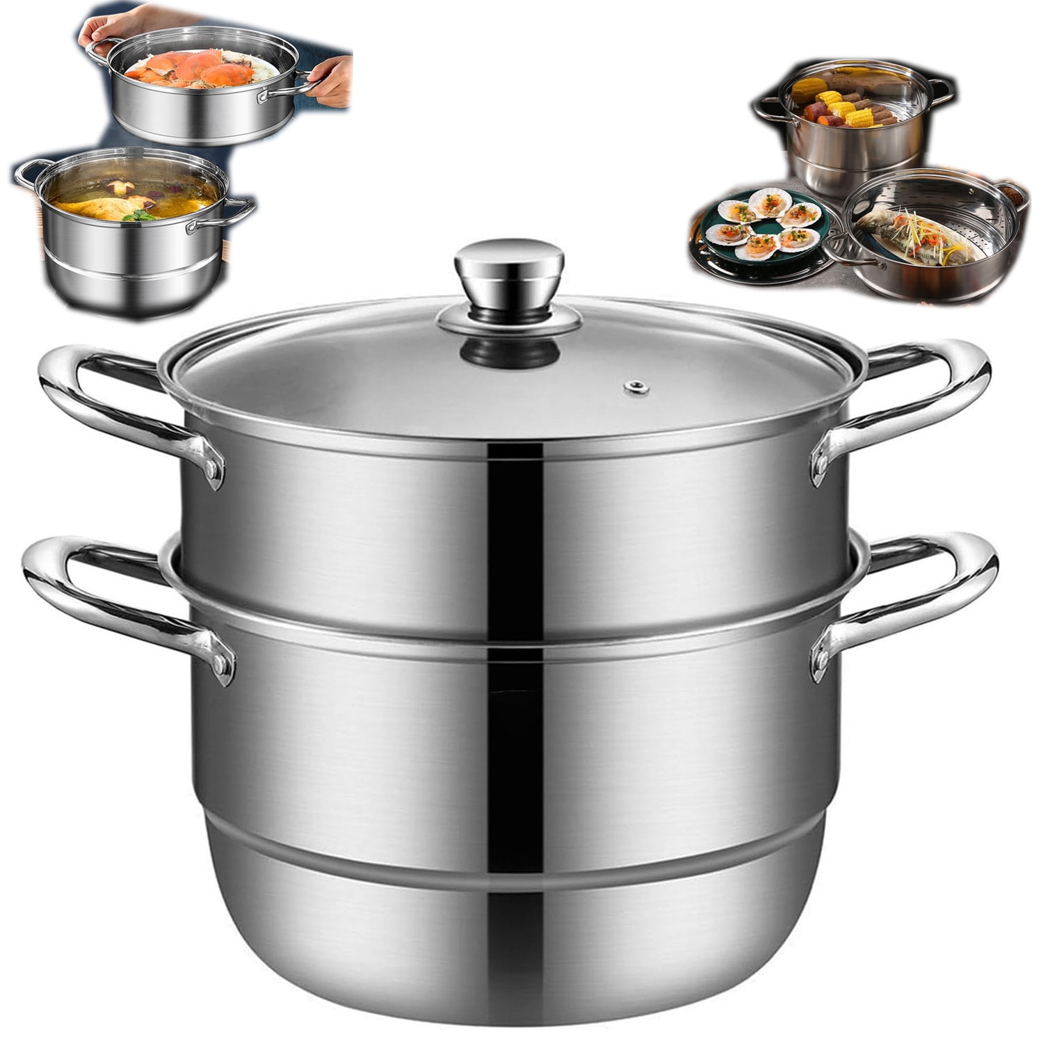 Leyeet Steamer for Cooking, Food Grade Stainless Steel Steamer Pot, 11 ...