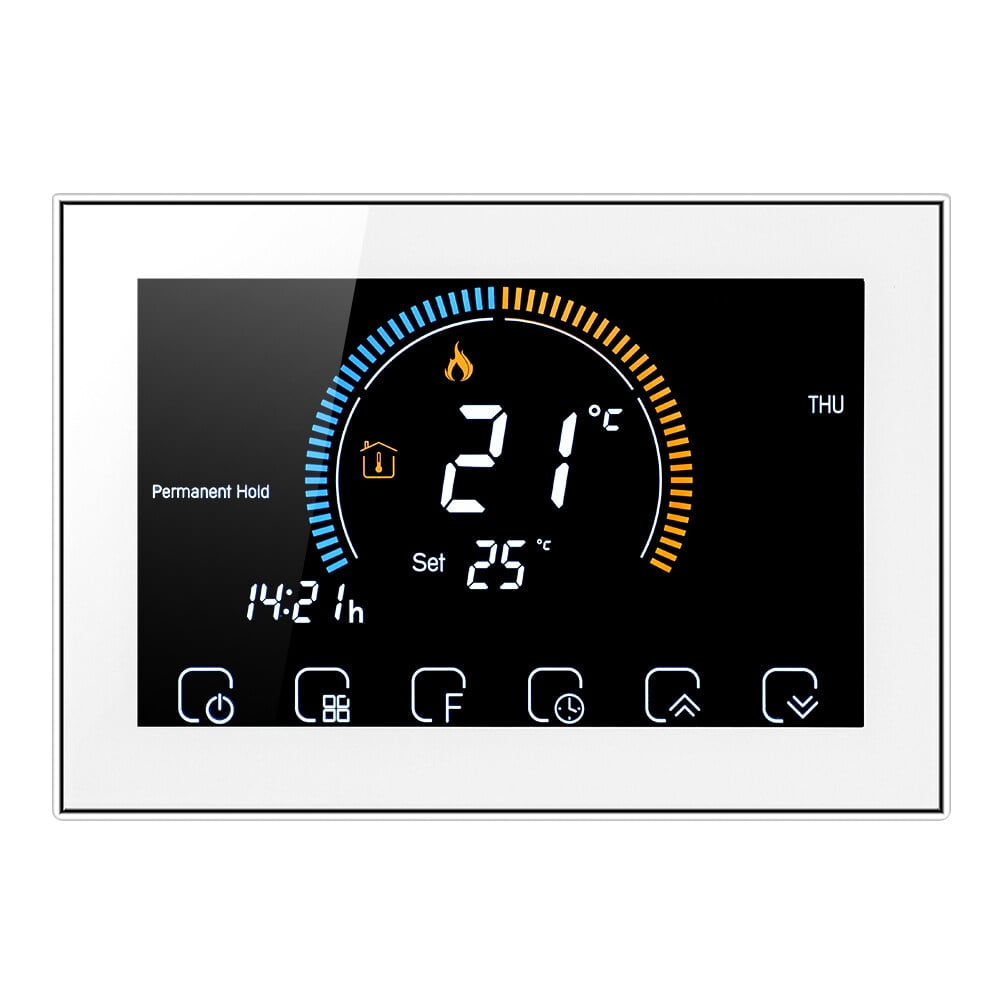 Leyfeng 95-240V Programmable Thermostat 5+1+1 Six Periods Touchscreen ...