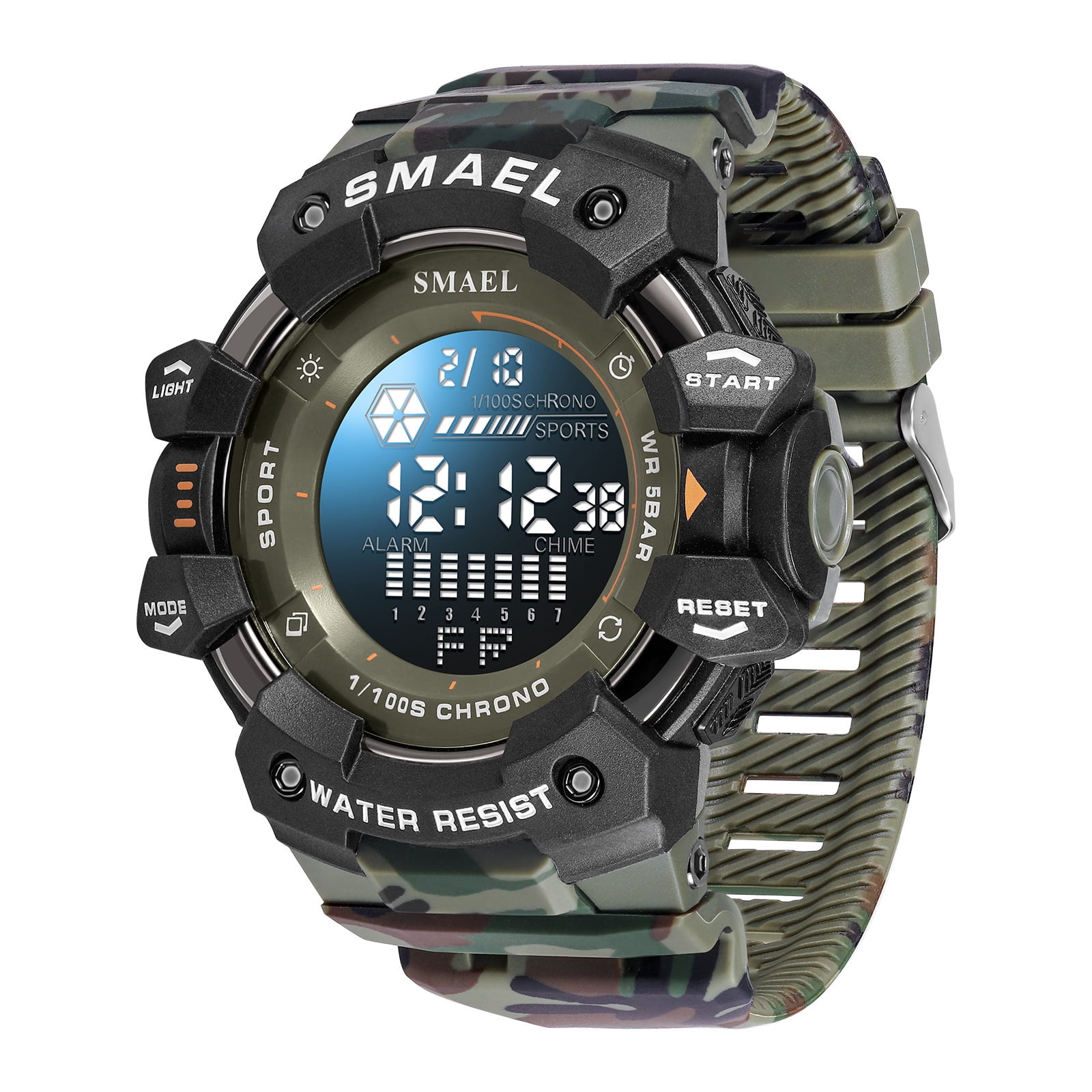 Leyfeng Camo Watch, Smael Camo Style Men Outdoor Sports Watch Fashion ...