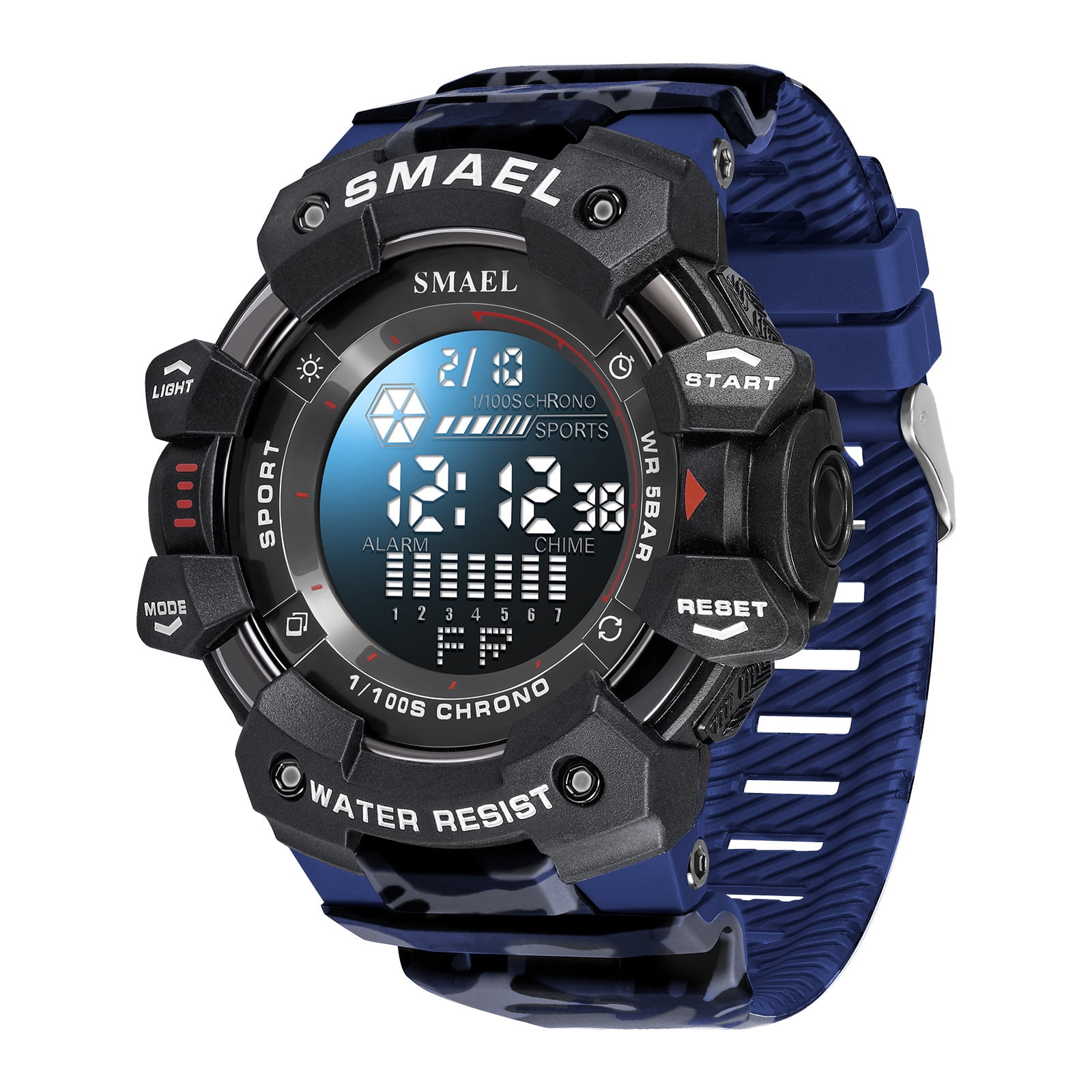 Leyfeng Camo Watch, Smael Camo Style Men Outdoor Sports Watch Fashion ...