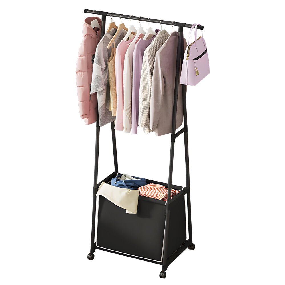 Leyfeng Clothes Rack with Large Storage Bag Removable Clothes Organizer ...