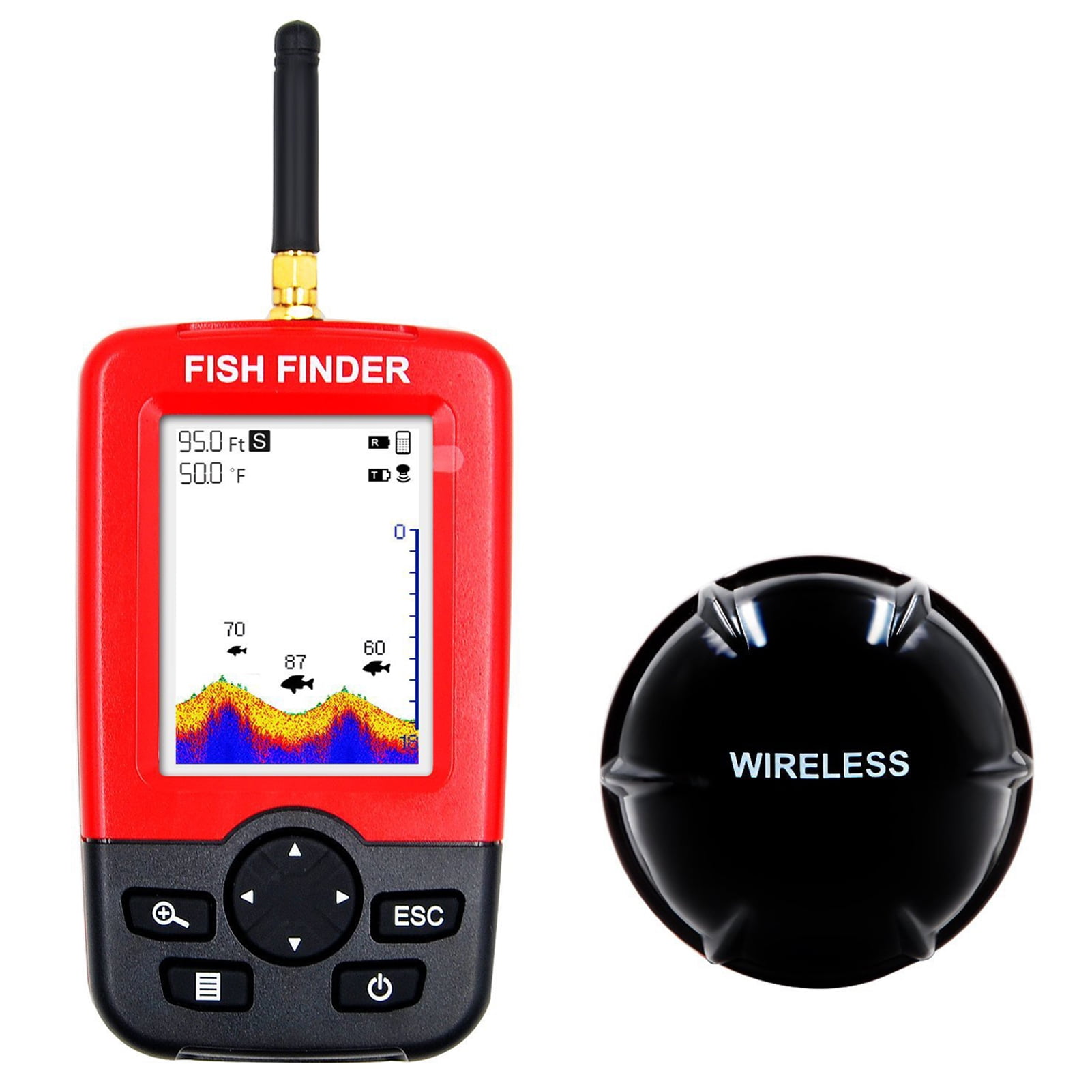Leyfeng Fish Finder, Portable Fish Detector, Wireless Fish Finder ...