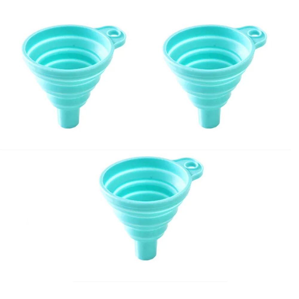 Leyfeng Folding Funnel, Kitchen Funnel Foldable Silicone Collapsible ...