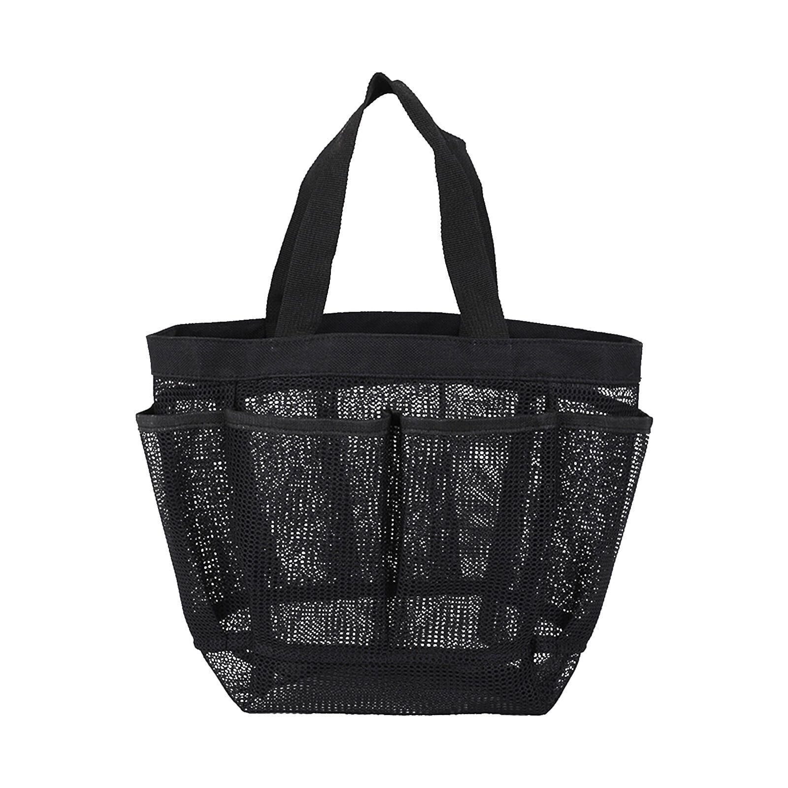 Leyfeng Mesh Shower Tote Bag with 7 Pockets Handle Bath Organizer Quick ...