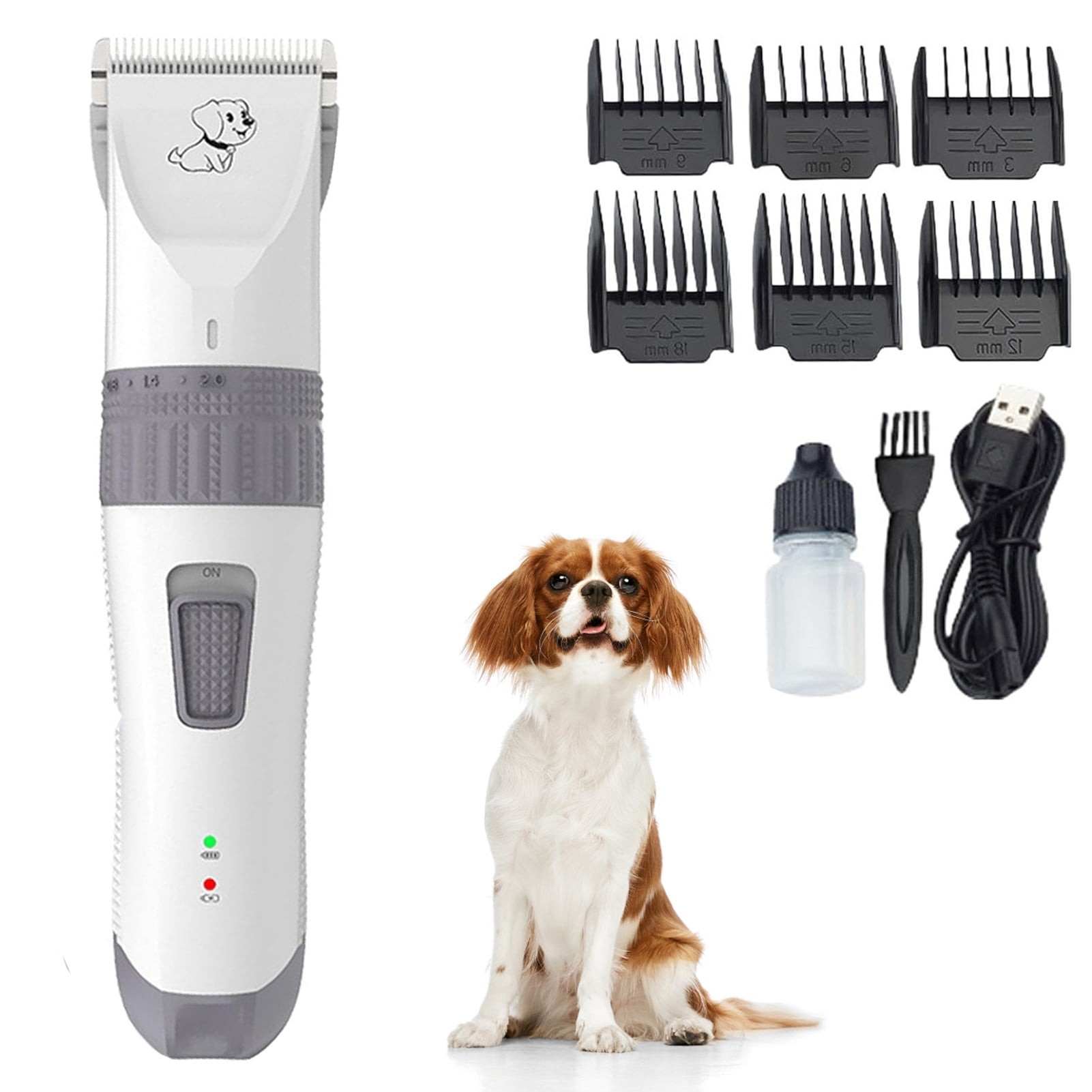 Leyfeng Pet Shaver, Dog Clippers, Low Noise Rechargeable Cordless Pet ...