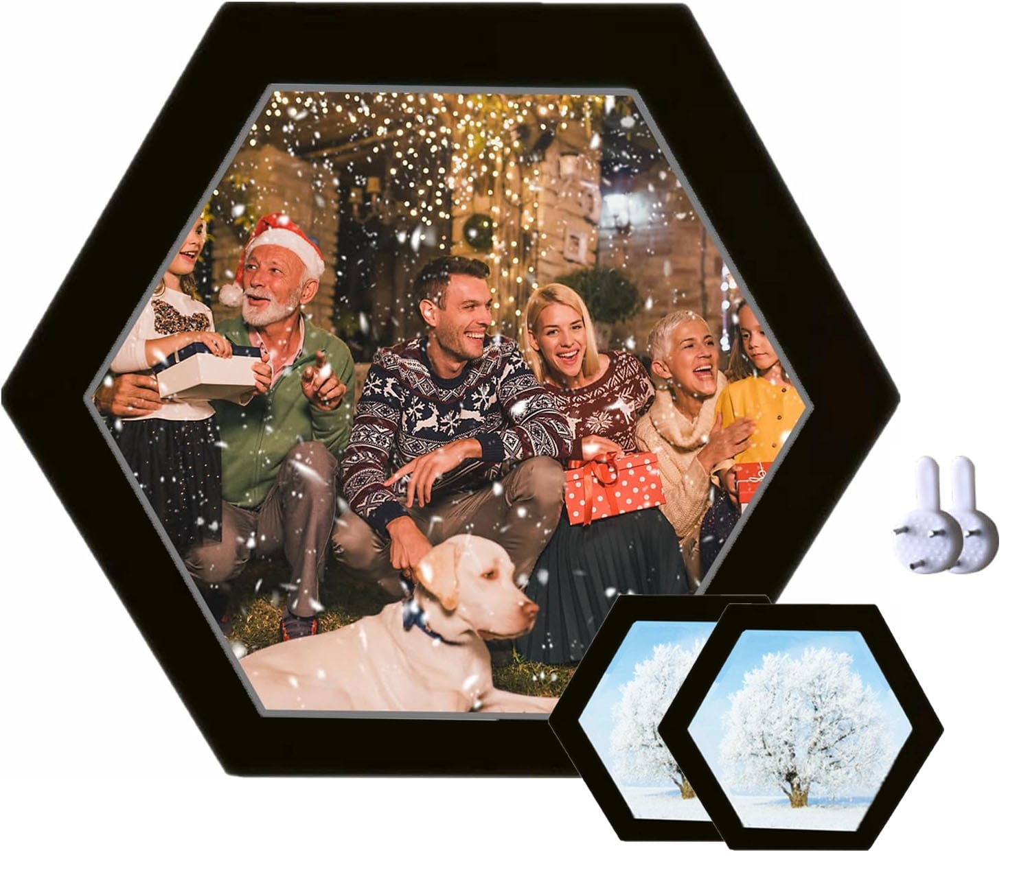 Leyfeng Photo Frame, Wooden Wall Mount Photo Frame with Seamless Nails ...