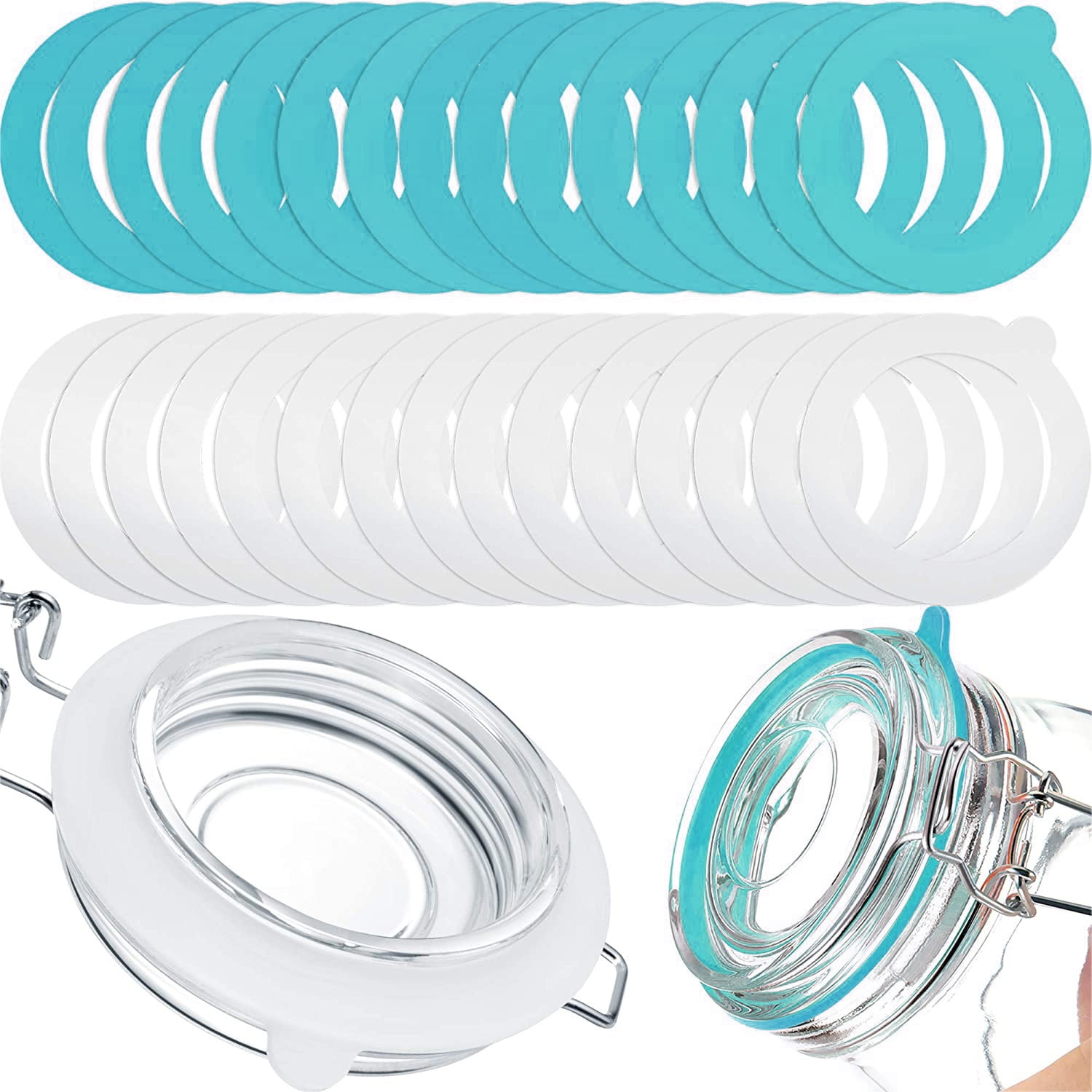 Leyfeng Sealing Ring, Spare Silicone Seals, 30 Pieces Reusable Sealing ...