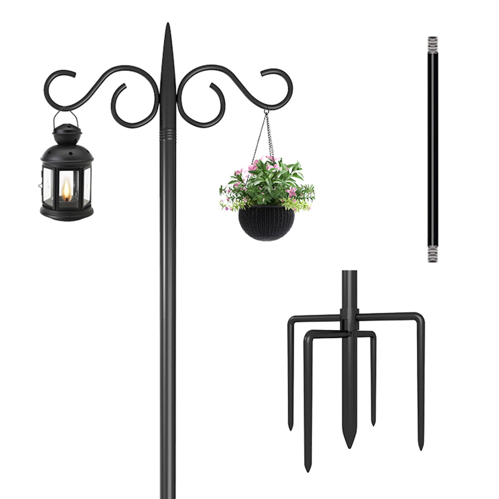 Leyfeng Shepherd Hook, Adjustable Shepherd Hooks for Outdoor Two Sided ...