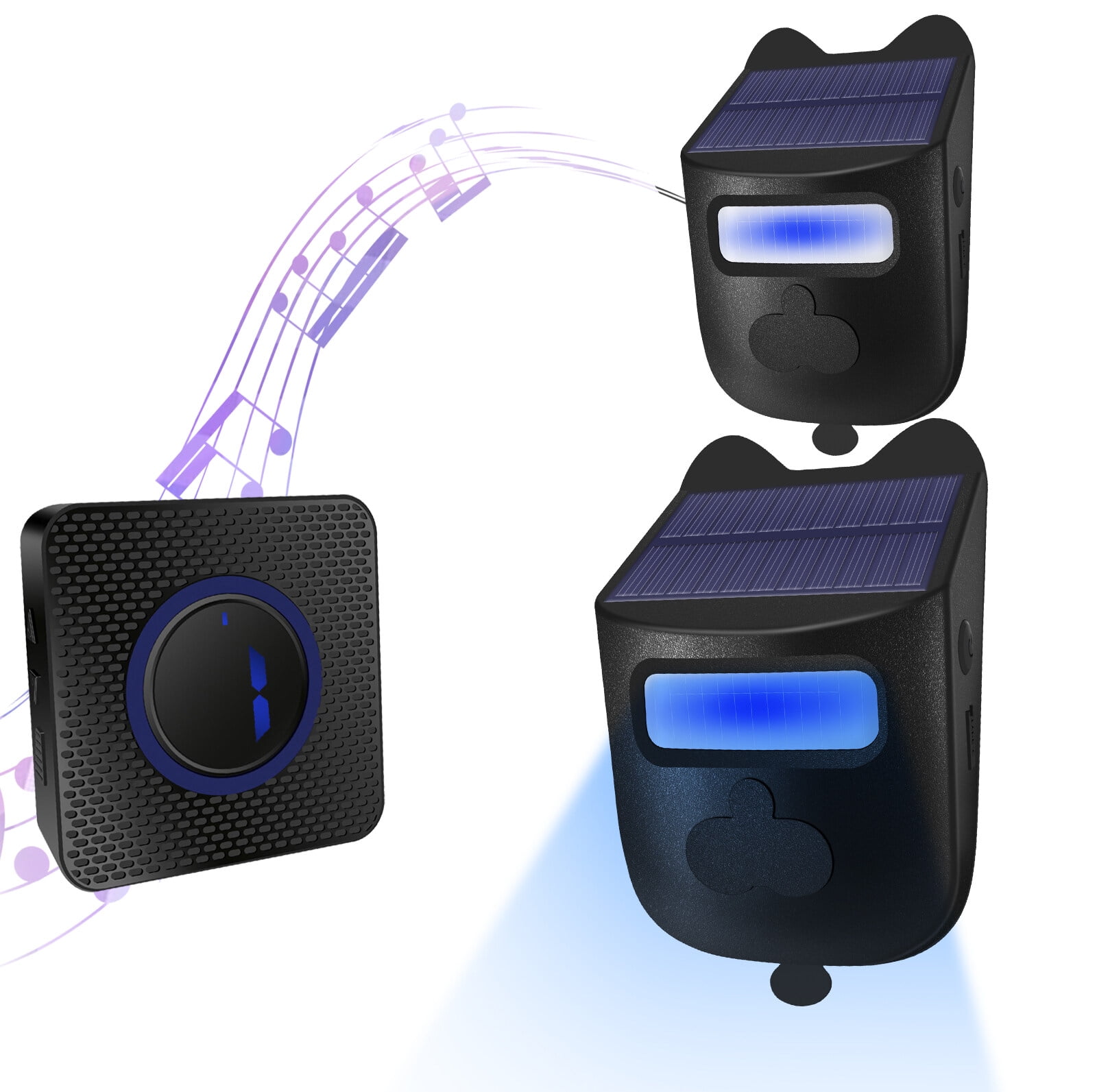 Leyfeng Solar Driveway Alarm 984ft Long Range Wireless Driveway Alarm ...