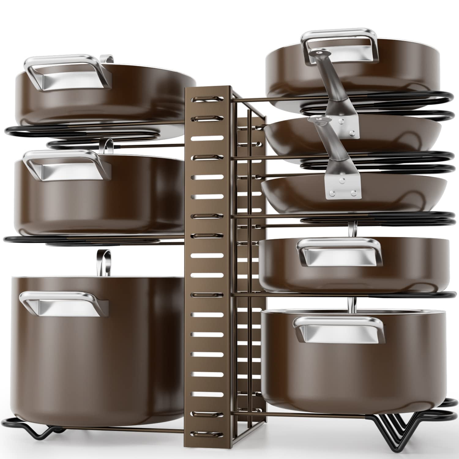Leyfeng Storage Rack, Pot Rack Organizers, 8 Tiers Pots and Pans ...