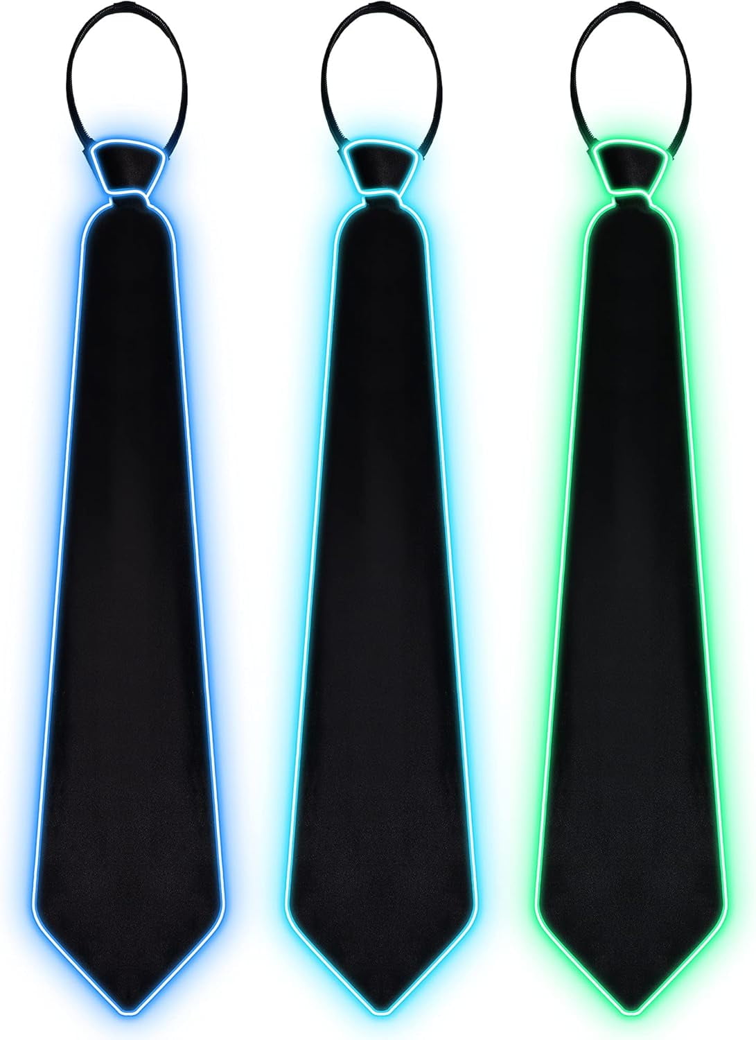 Leyfeng Tie, Light Up LED Tie Set, Adjustable Neon Bow Tie for Party ...