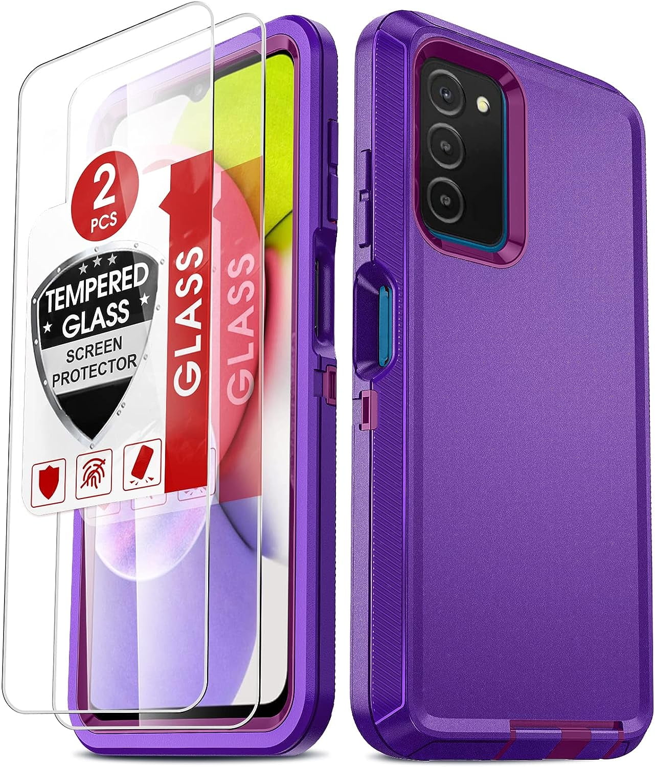 Leyi for Samsung Galaxy A03s Phone Case, Samsung Ao3s Case with Screen ...