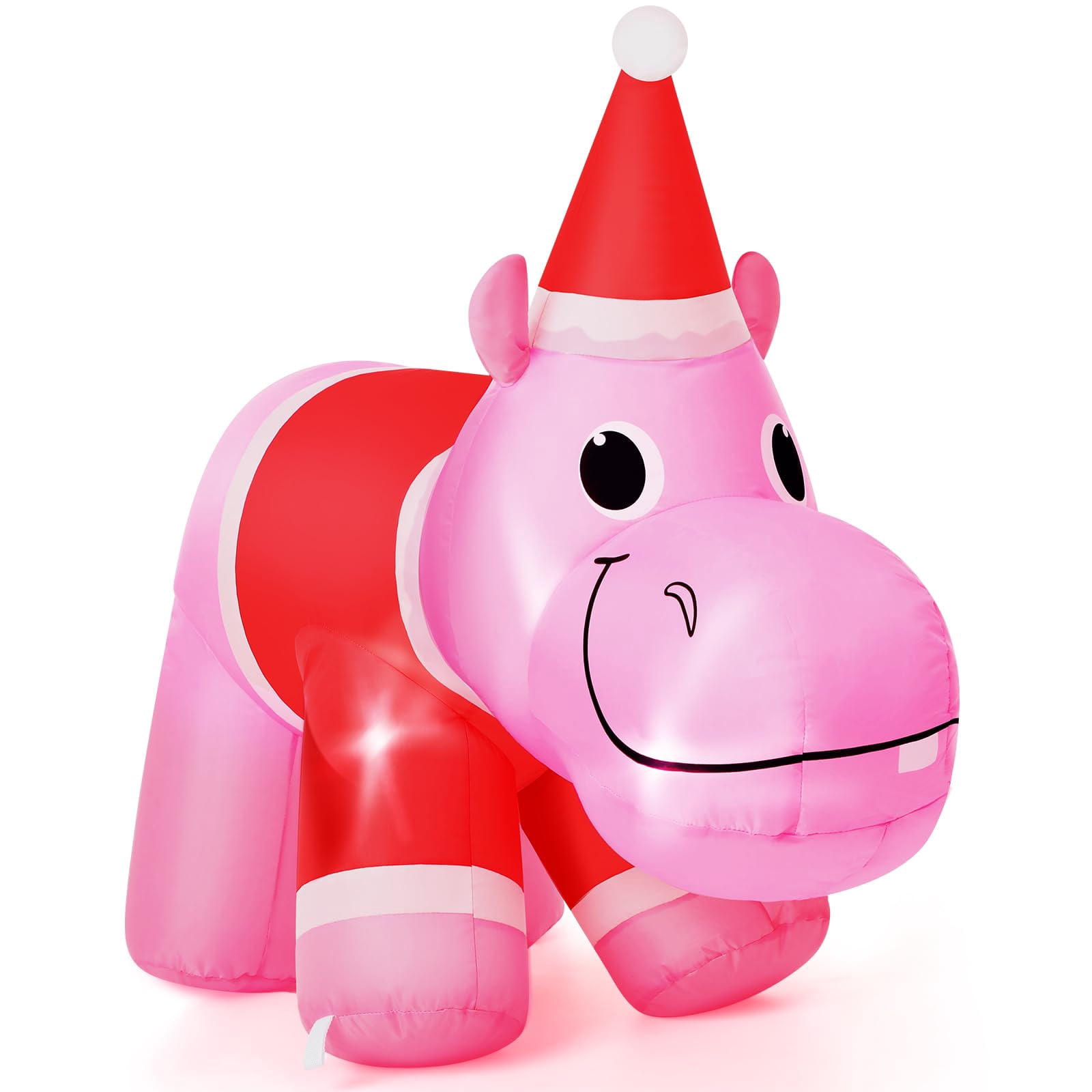 Christmas Hippo Yard Decorationnull