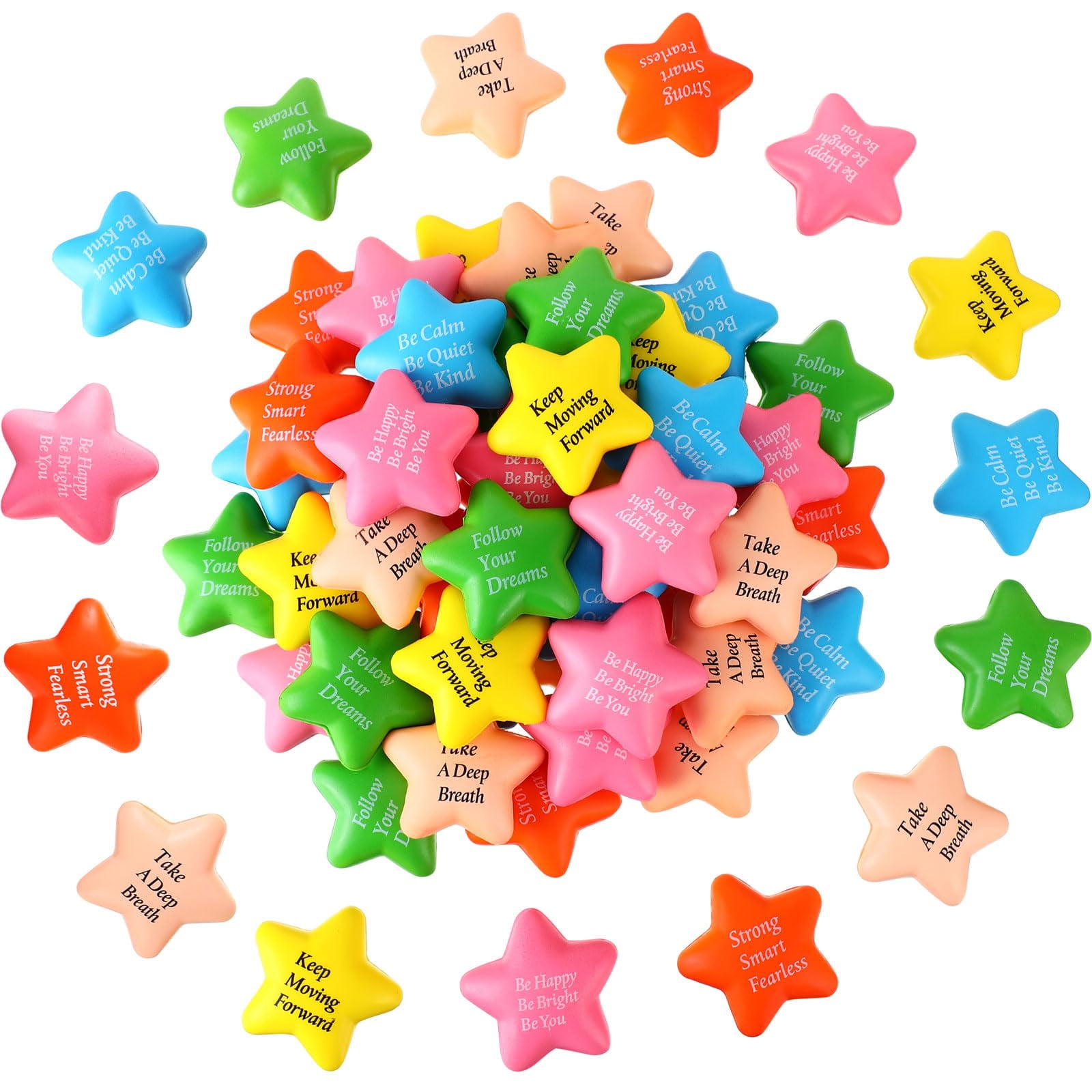 Leyndo Motivational Star Stress Ball Inspirational Star Stress Bulk ...