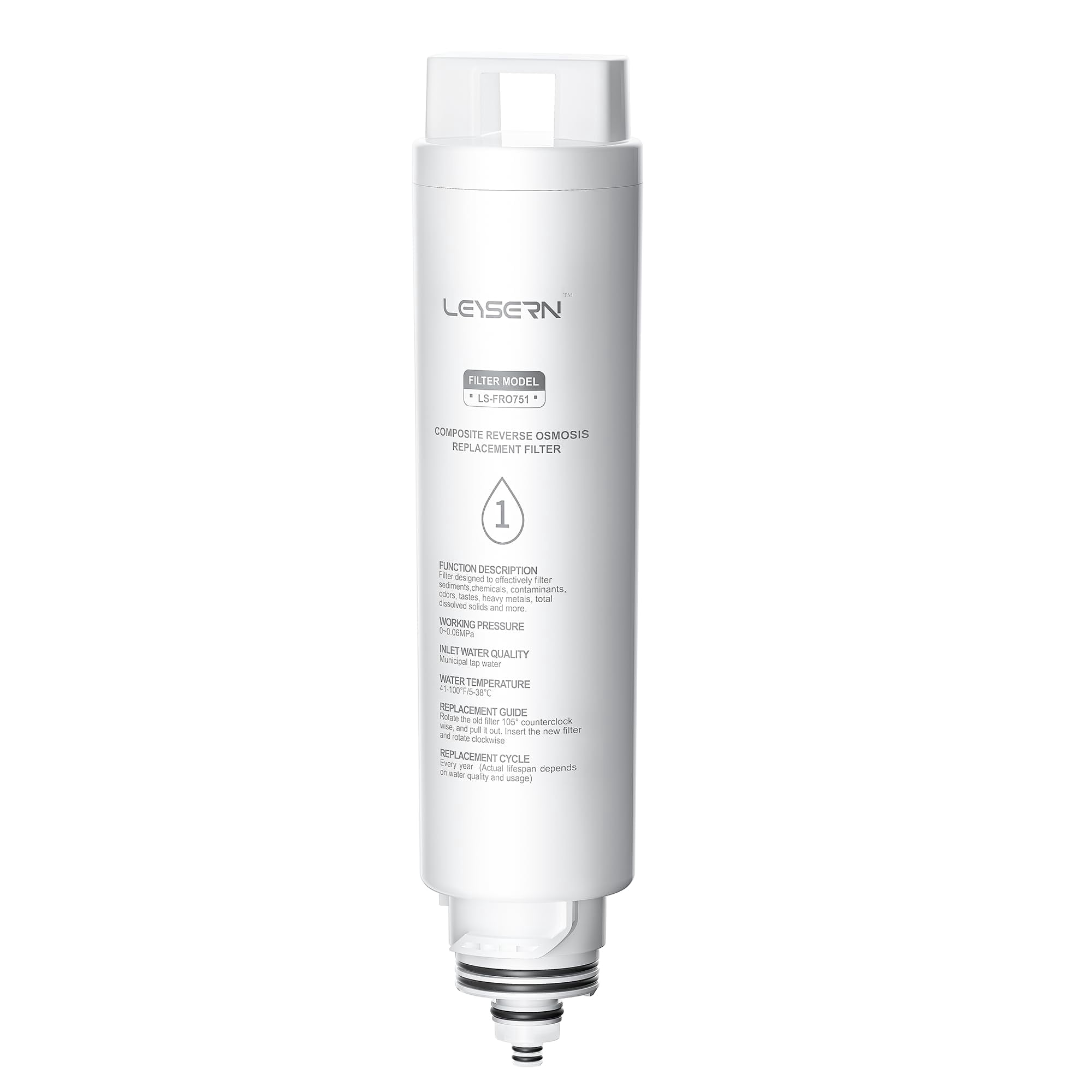 Leysern Reverse Osmosis System Countertop Replacement Filter LS-FRO751 ...
