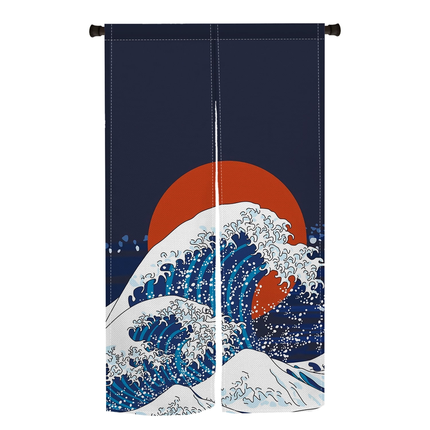 Lfeey Red Sun Noren Japanese Door Curtain Room Partition Ukiyo-e Sake ...