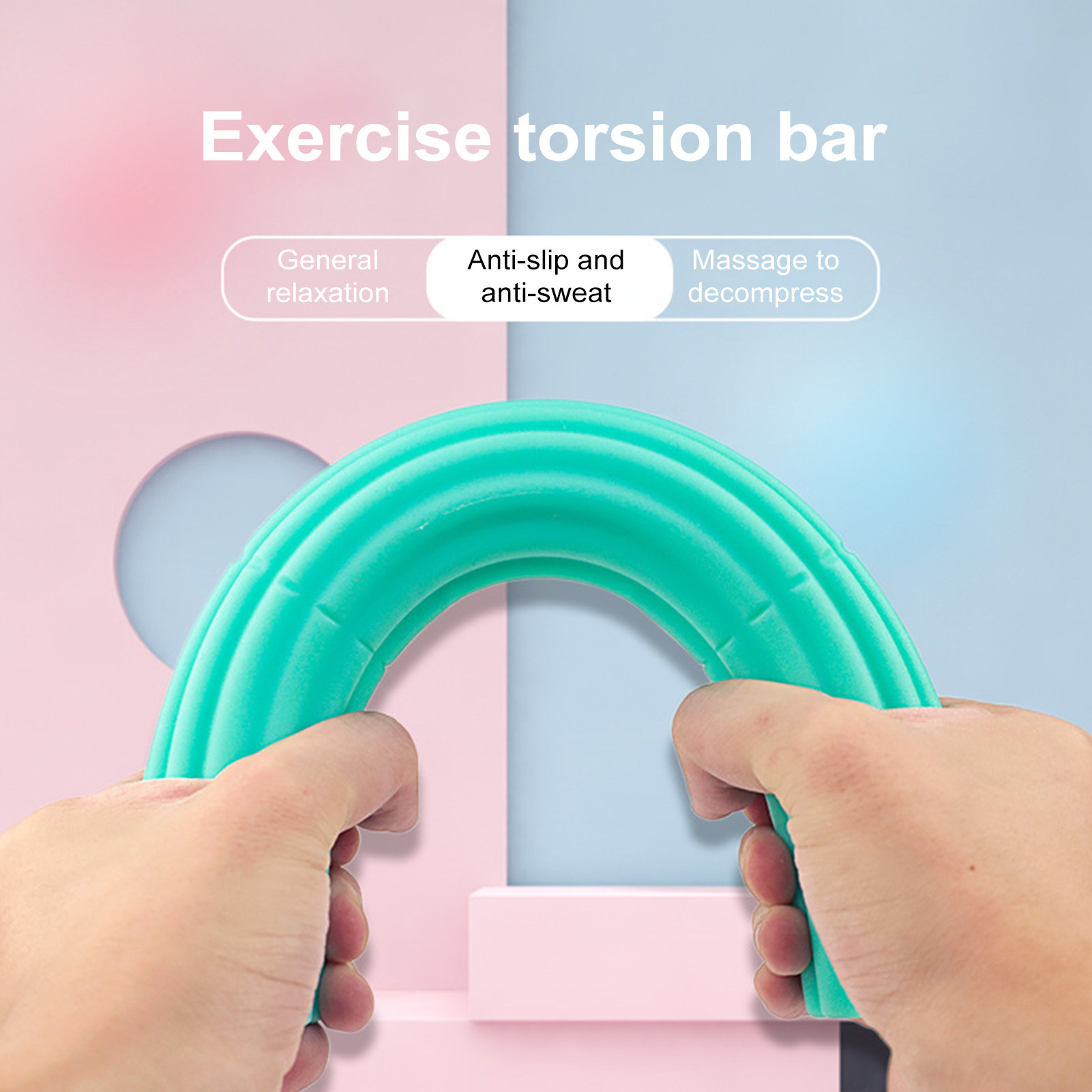 Lfhueenn Grip Strength Trainer TPR Flex Therapy Bar Strength Training ...