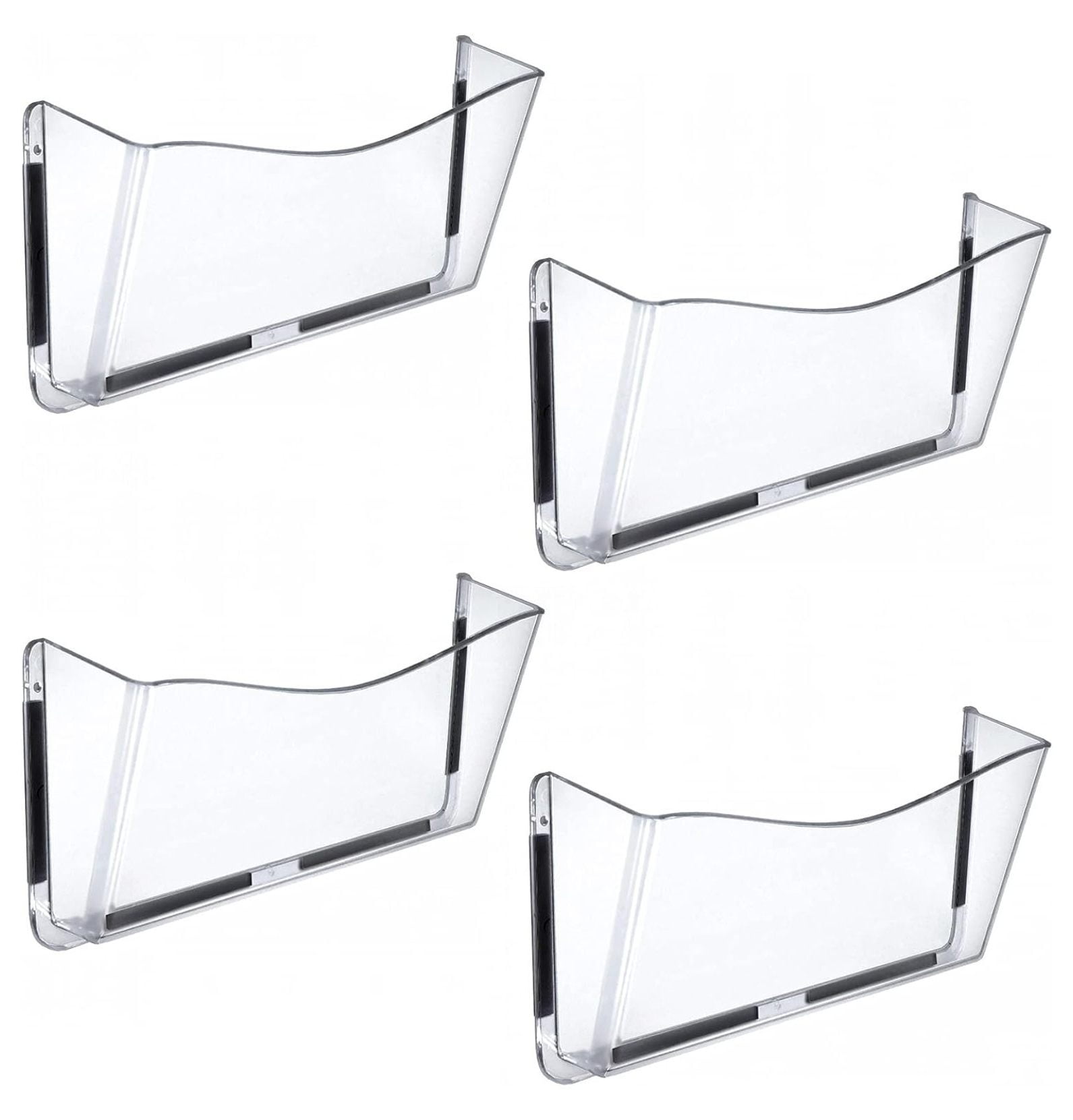 LfucQd 250045 Clear Plastic Wall Mount File Holder with Magnets, Legal ...